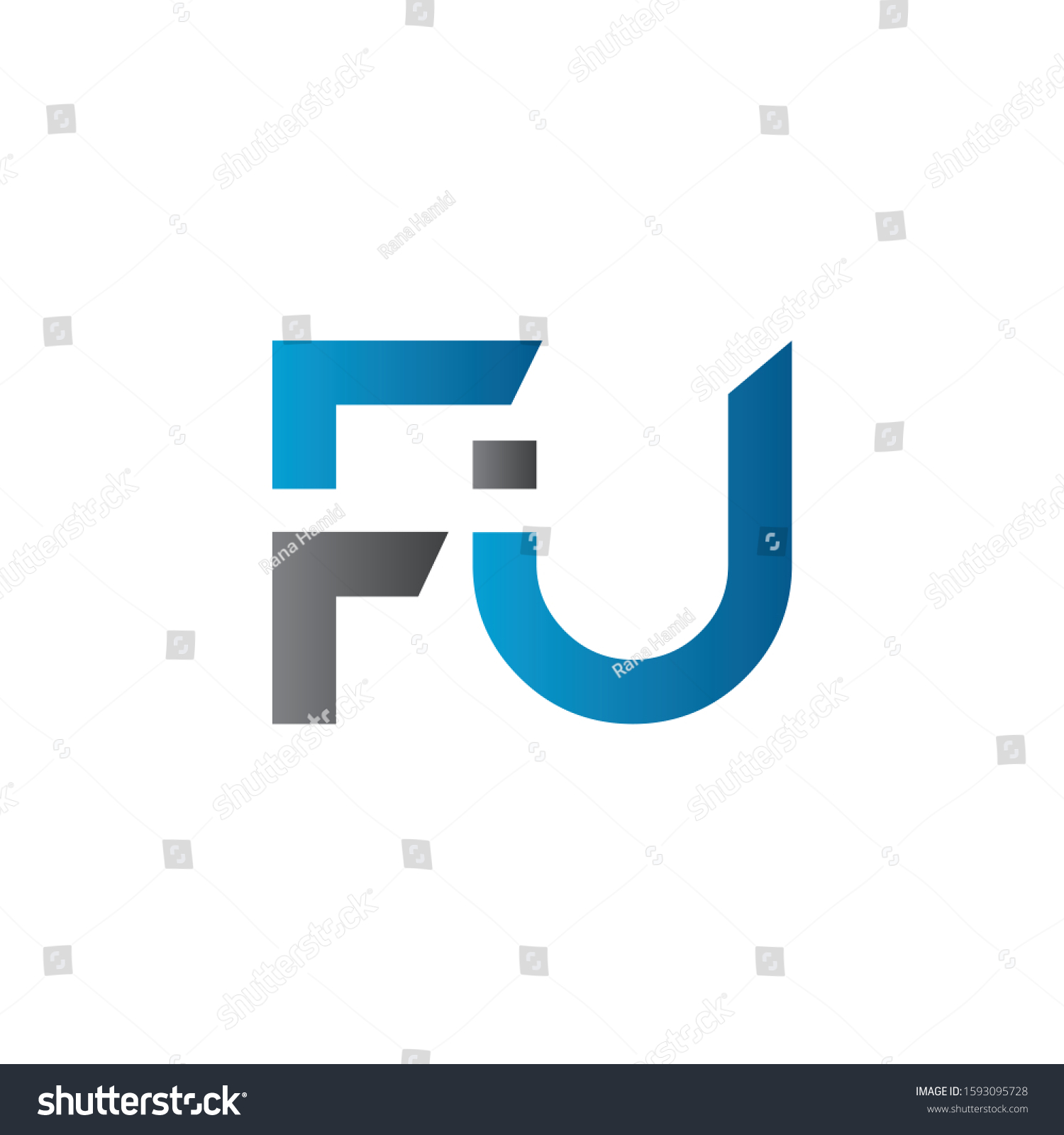 Initial Letter FU Logo Design Vector Template. Creative Alphabetical FU ...