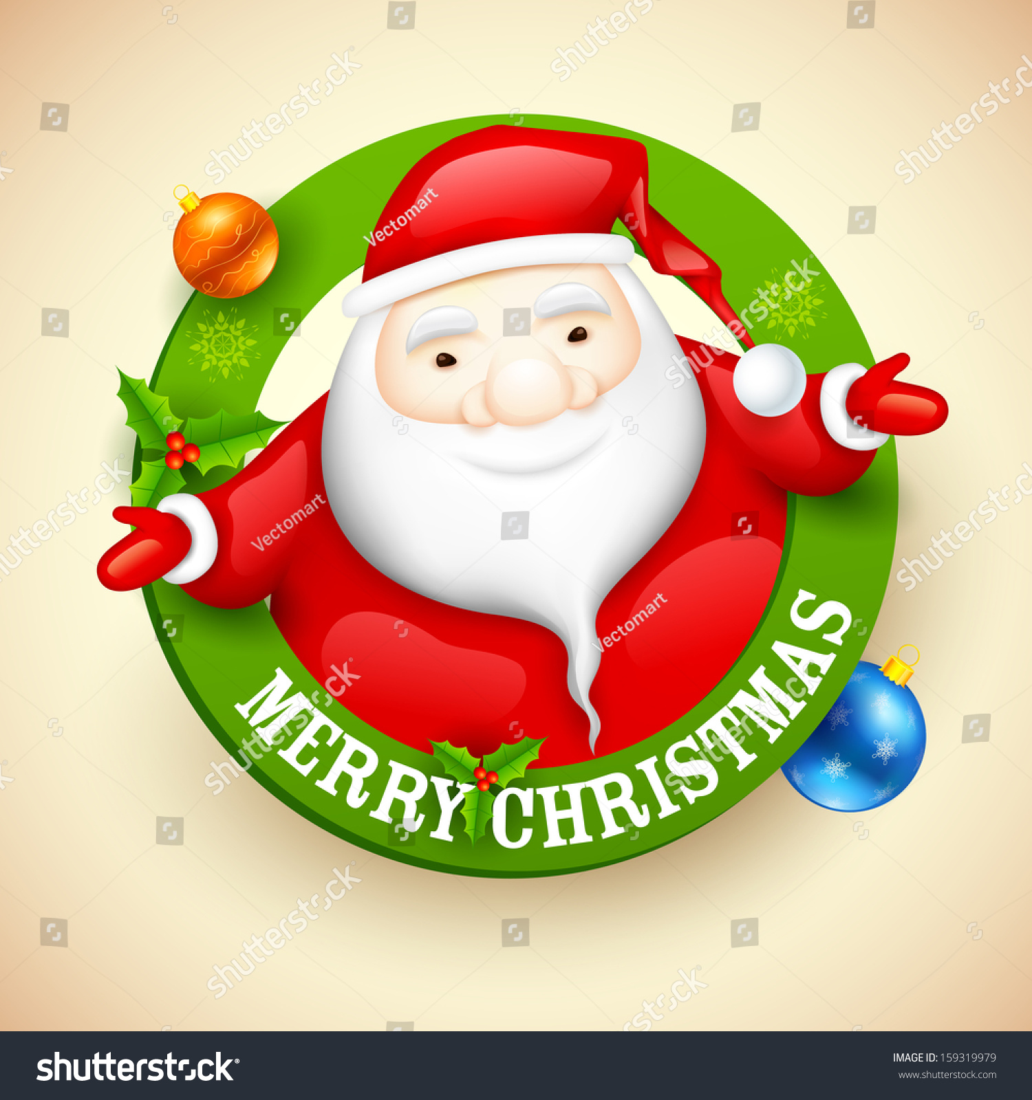 illustration of Santa wishing Merry Christmas_站酷海洛_正版图片_视频_字体_音乐素材交易平台 ...