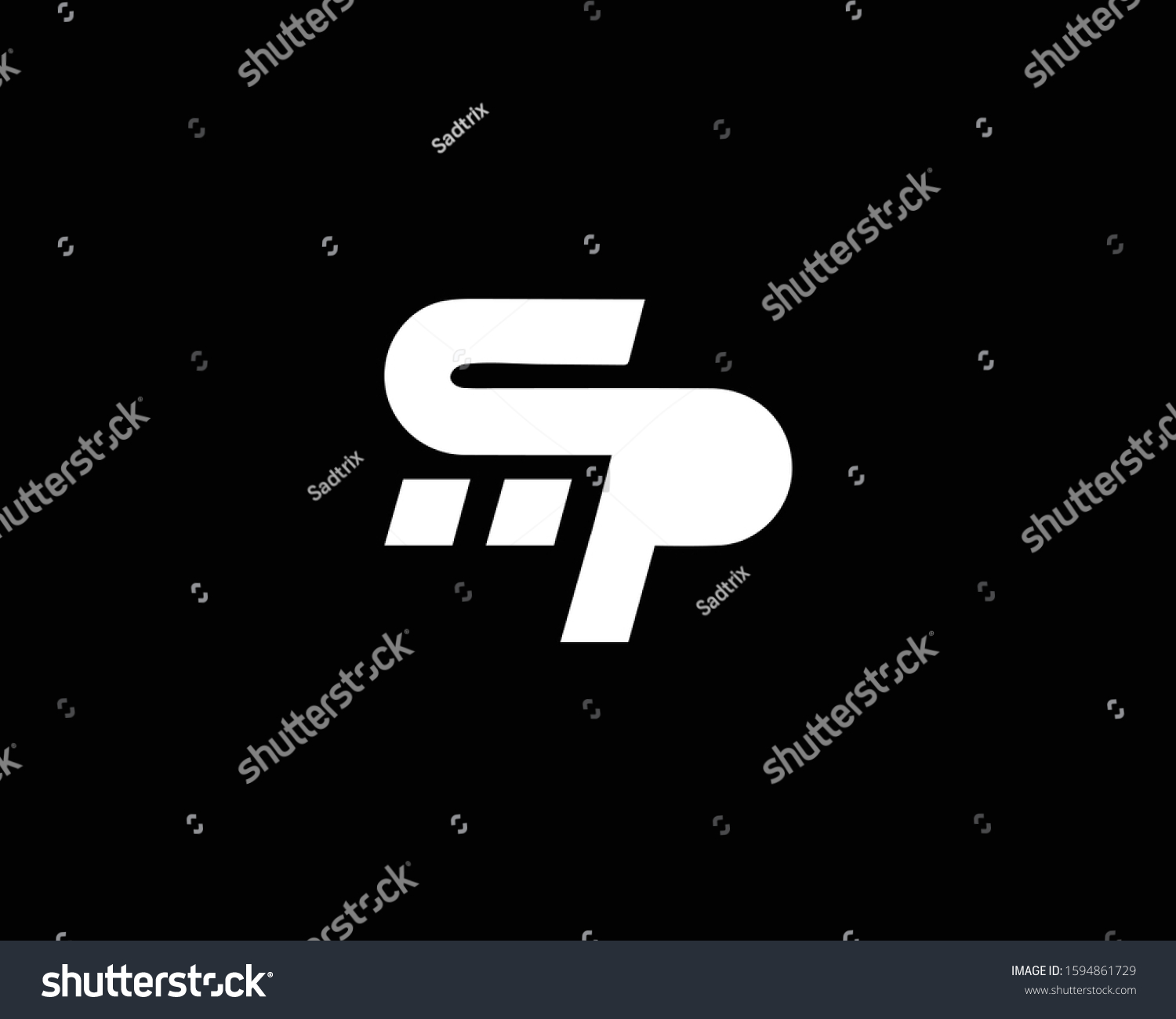 Letter SP Logo Design Minimal SP Monogram in Editable Vector Format_站酷海 ...