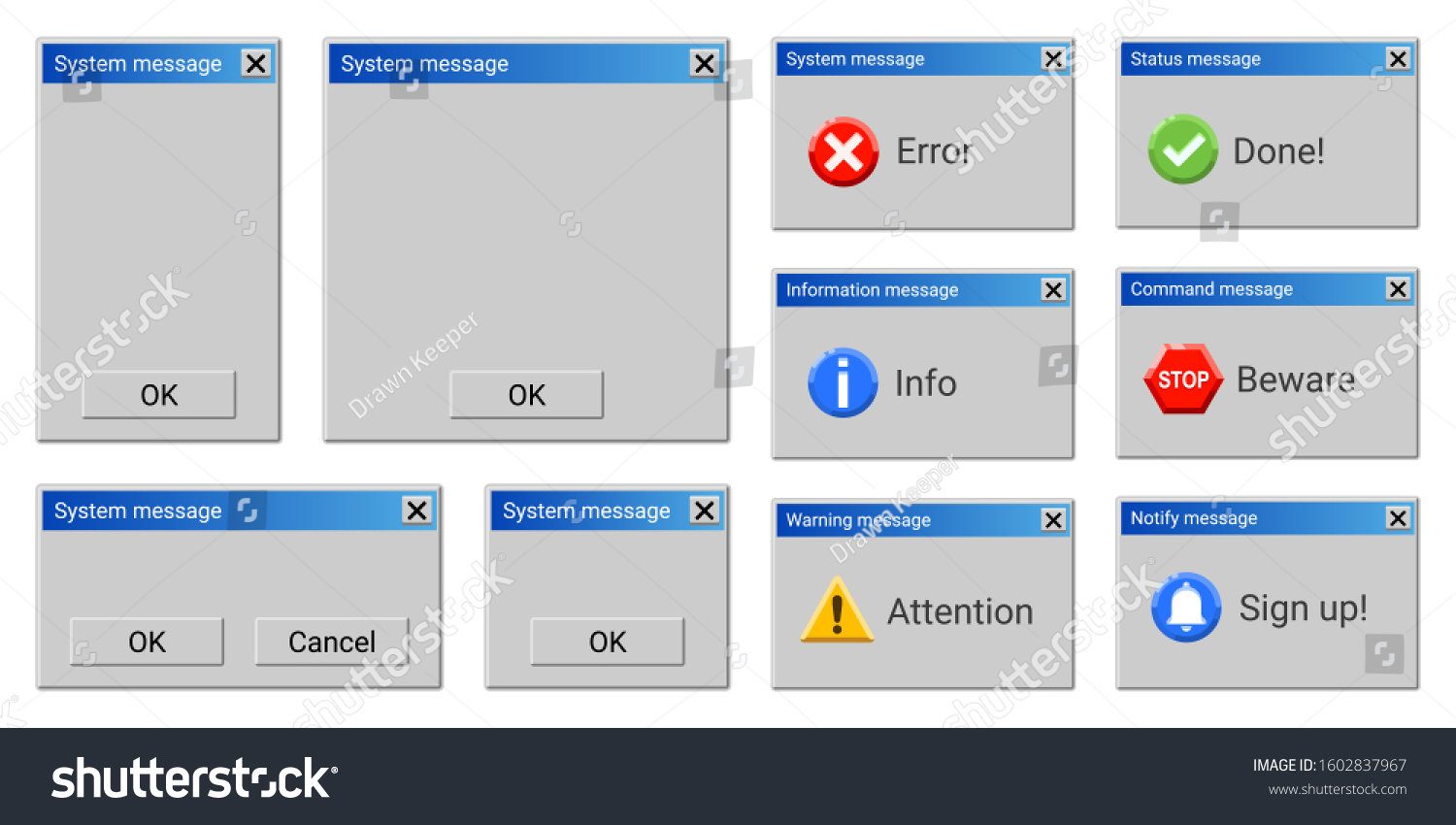 Operation system blank placeholder . Vector interface placeholder ...