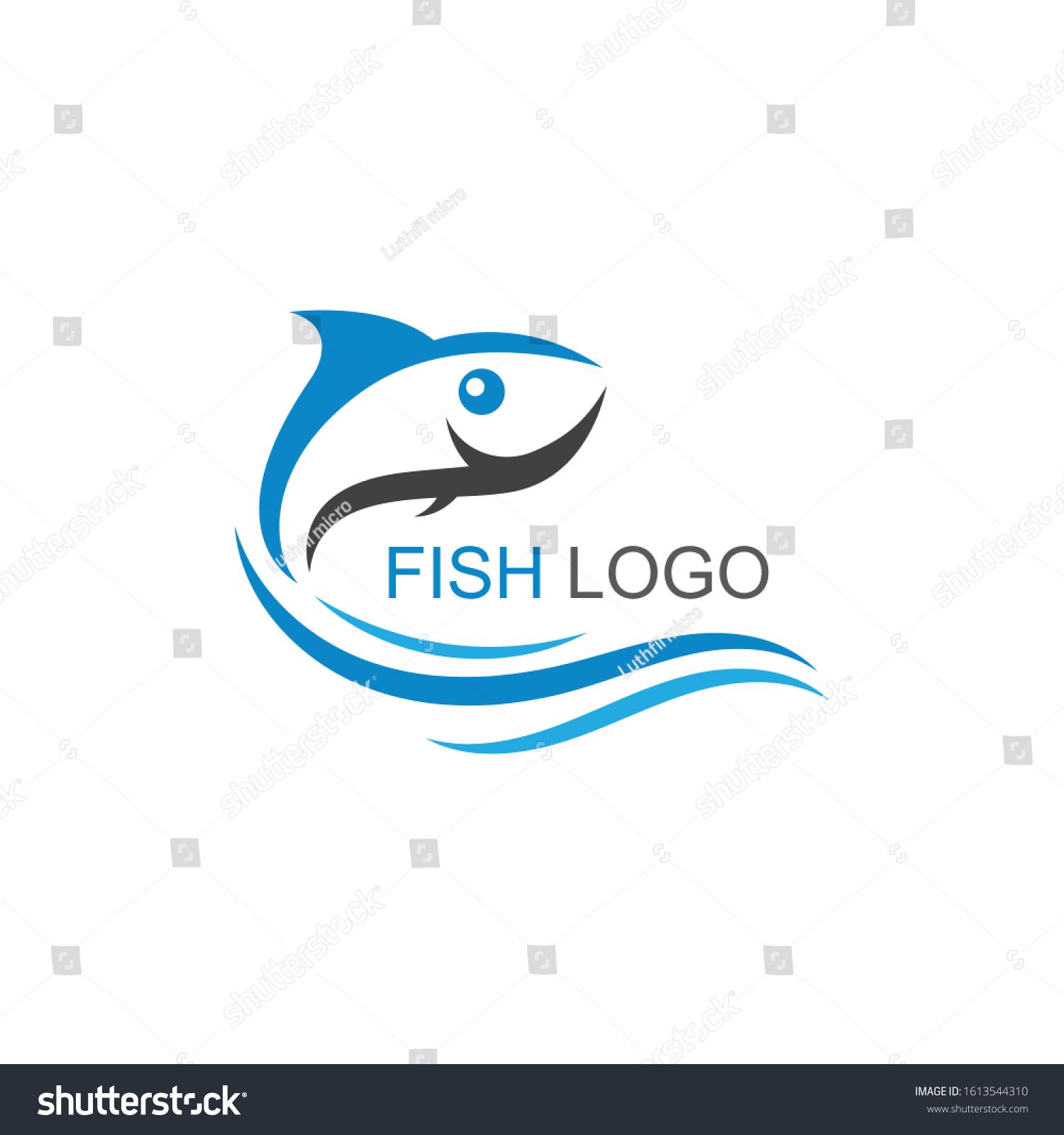 Fish logo template. Creative vector symbol of fishing club or online _站 ...