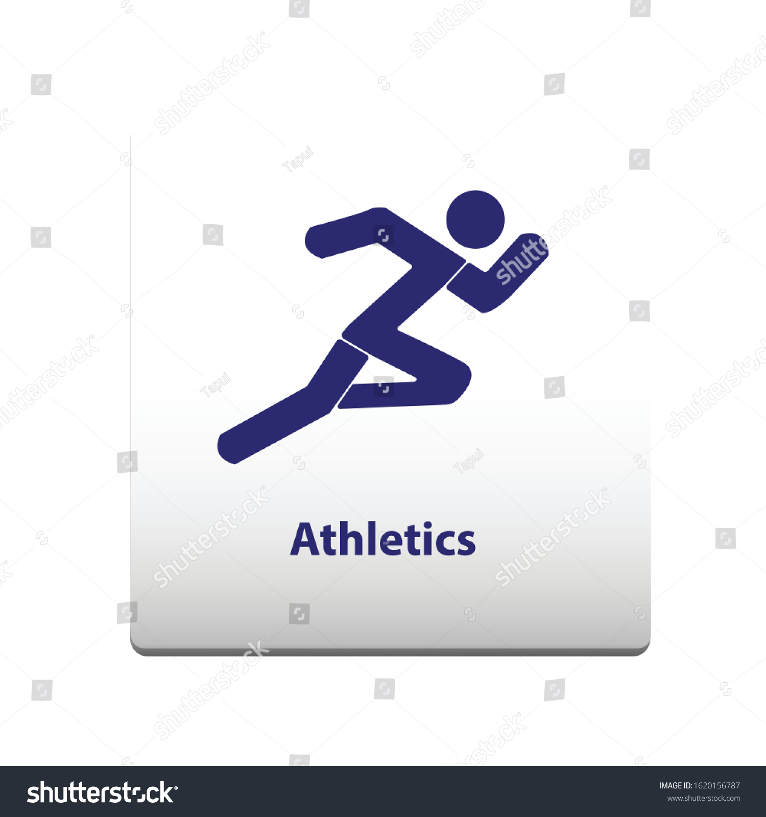 Athletics sport Symbol. stickman solid icon.vector illustration_站酷海洛_正版 ...