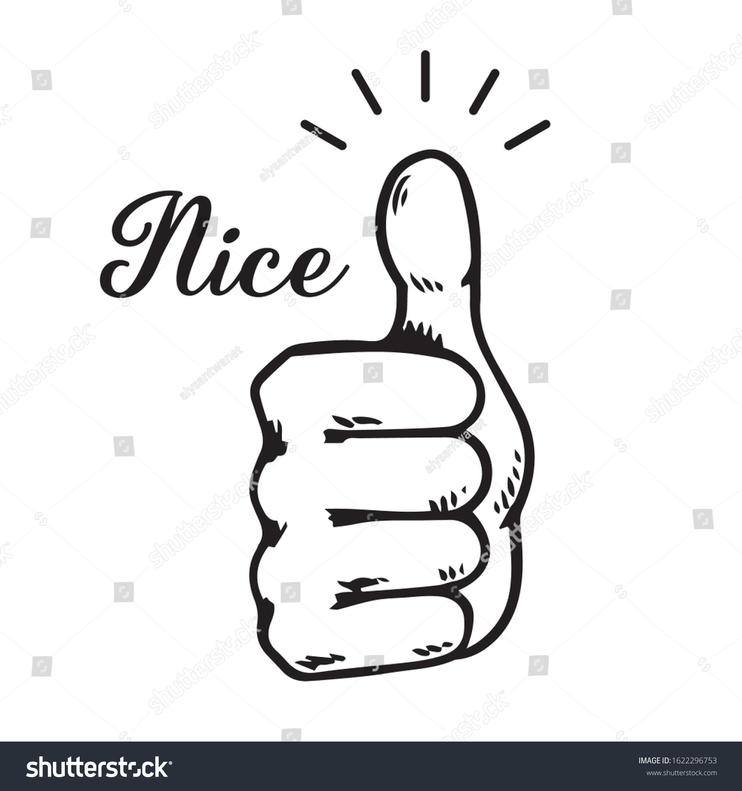 gesture hand good sign vector illustration._站酷海洛_正版图片_视频_字体_音乐素材交易平台_站酷旗下品牌