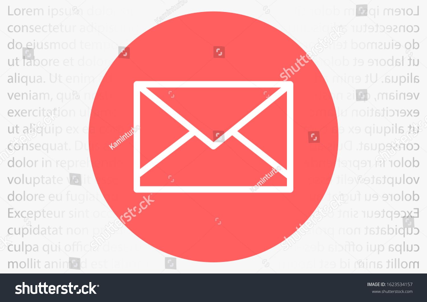 Mail icon line vector. Symbol of communication or message envelope with ...
