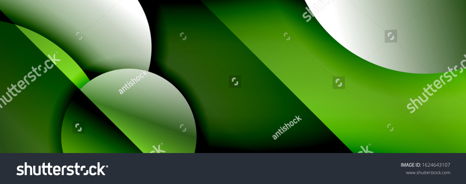 Dynamic trendy geometrical abstract background. Circles round shapes 3d ...