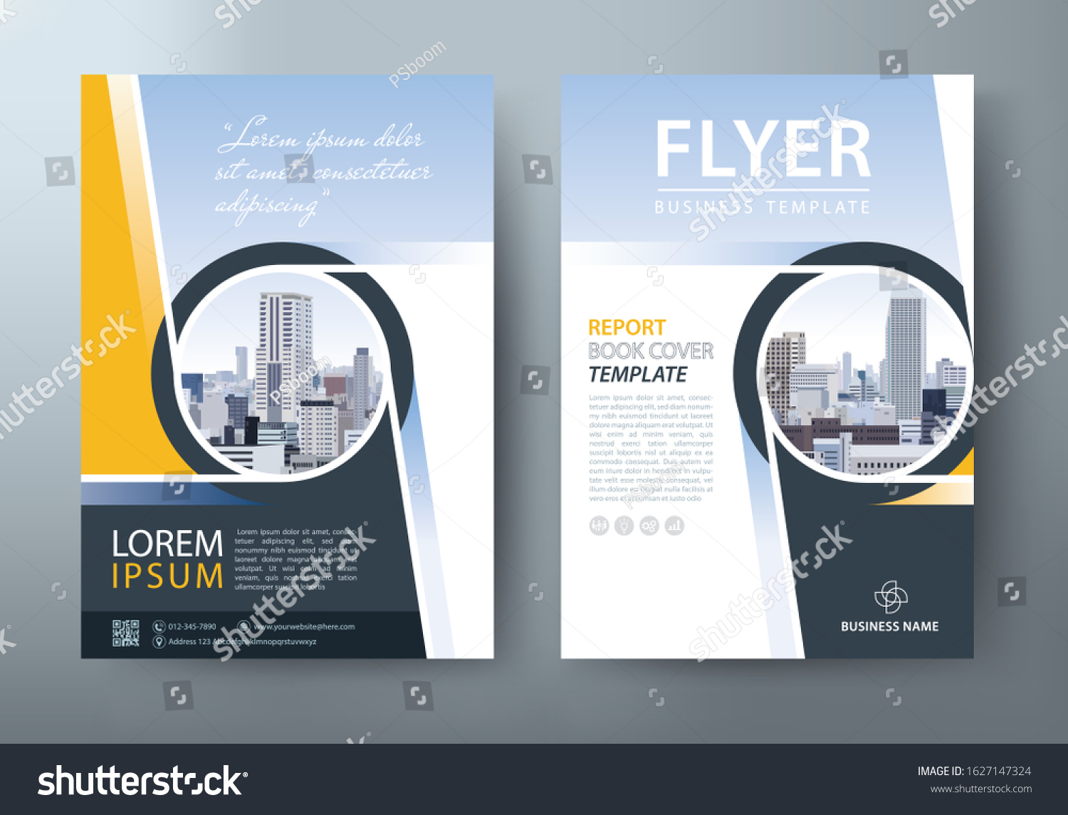 Flyer design Leaflet cover presentation book cover template vector._站酷海 ...