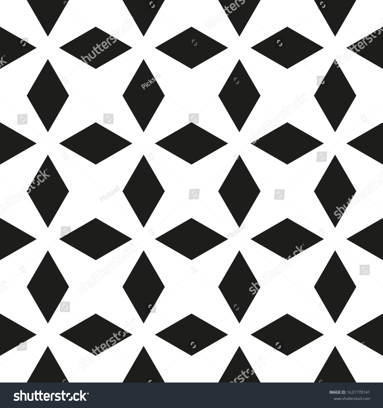 Seamless black and white vintage art deco diamonds geometric pattern ...