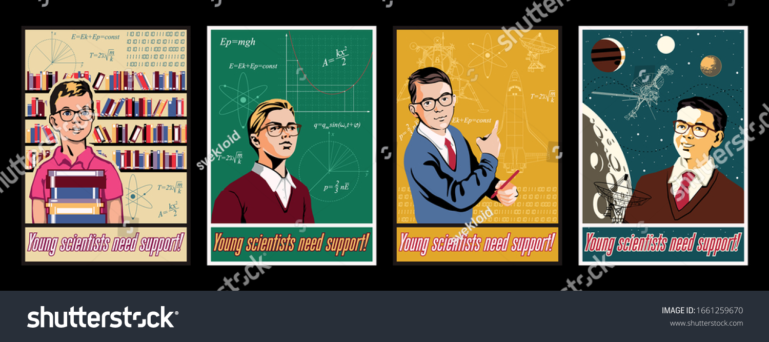 Young Geniuses and Smart Kids Education Propaganda Poster Set_站酷海洛_正版图片 ...