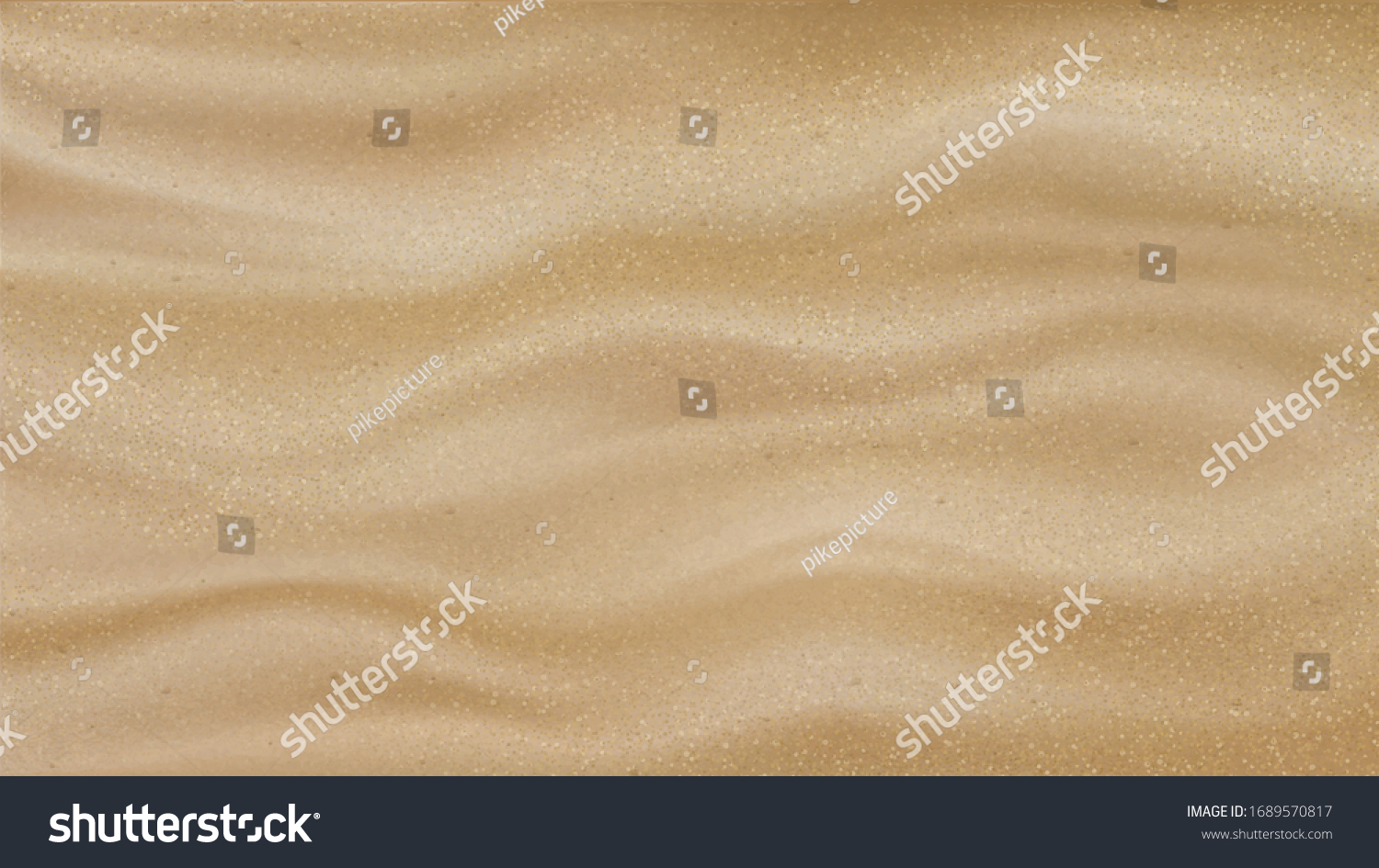 Desert Sand With Waves Pattern Background Vector. Rough Grainy Sand ...