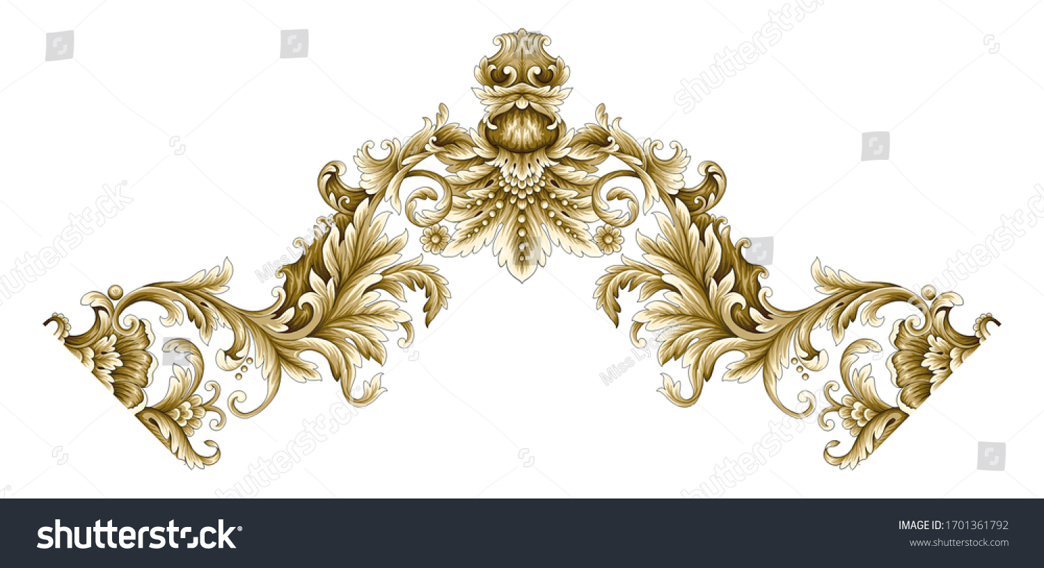 Decorative elegant luxury design.Vintage elements in baroque rococo ...