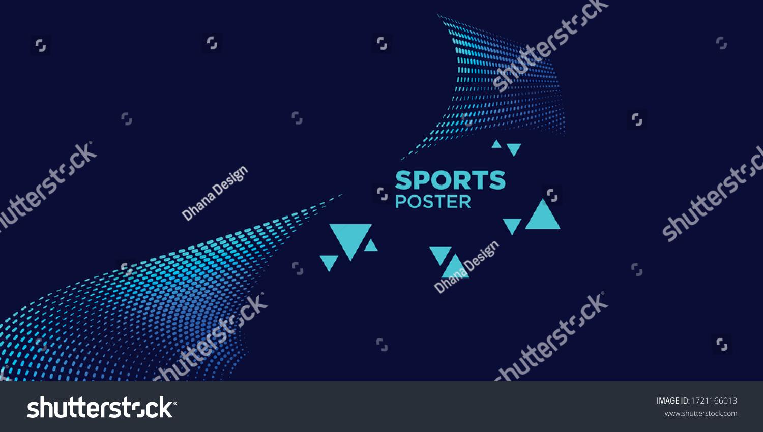 Modern colored poster for sports. Abstract vector style. dots and ...