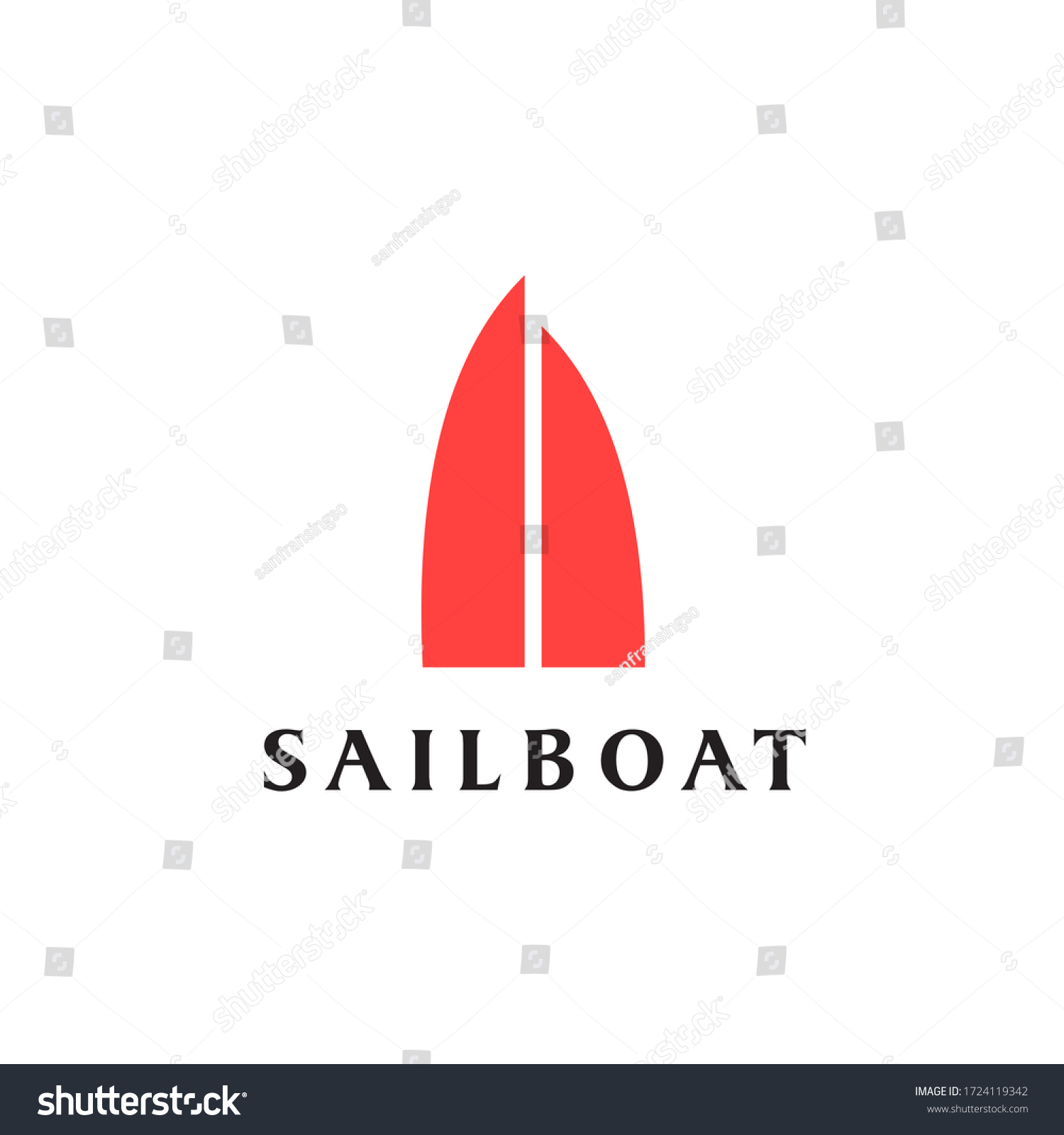 Sailboat logo minimalist sail design vector icons_站酷海洛_正版图片_视频_字体_音乐素材 ...