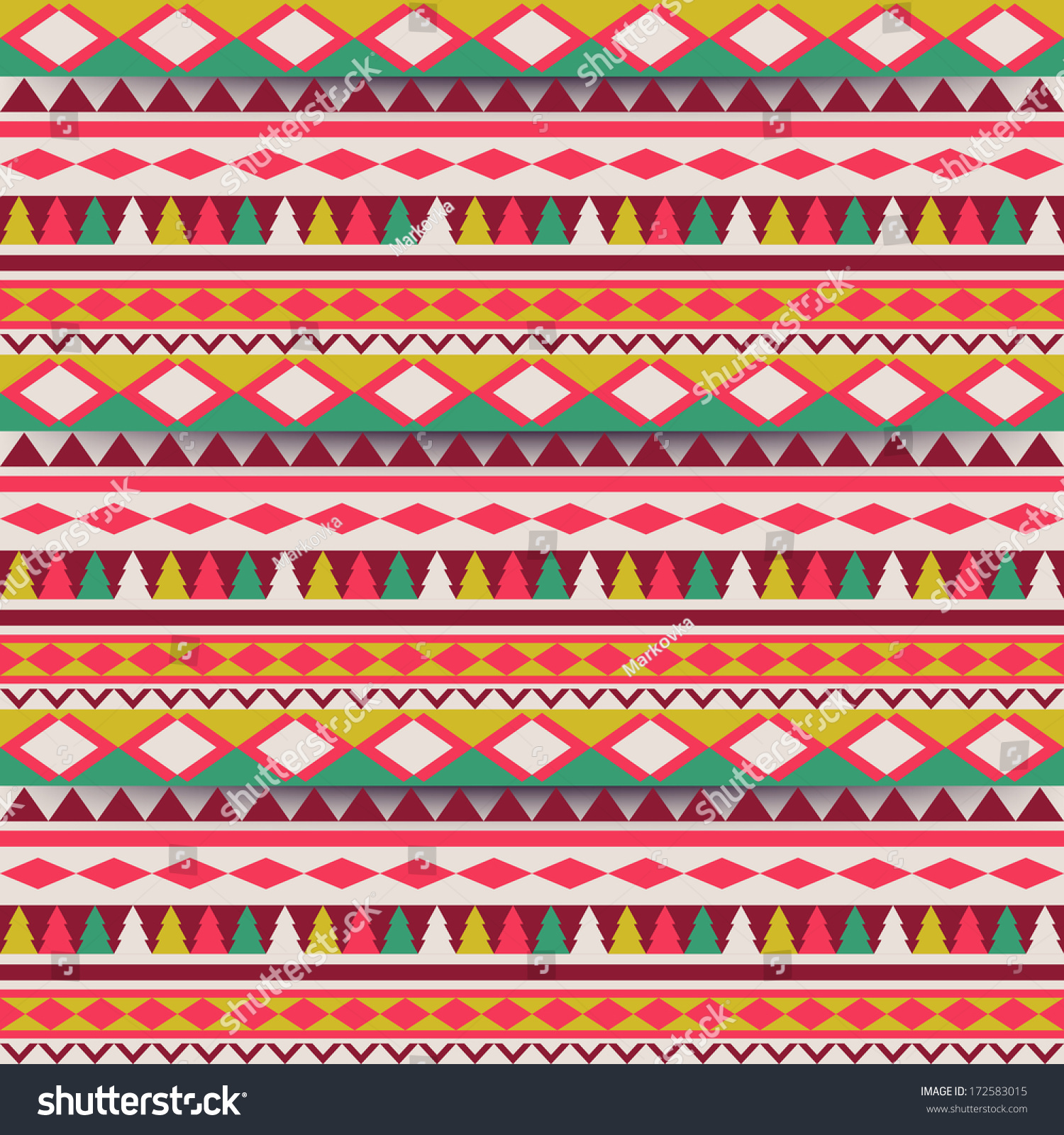 Seamless vector tribal texture. Tribal vector pattern. Colorful ethnic ...