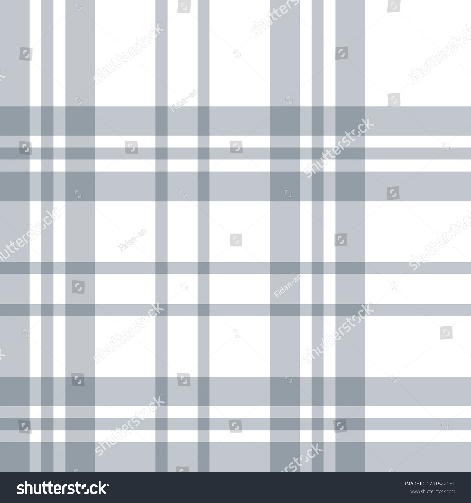 Seamless vector monochrome white tartan pattern. Plaid background ...