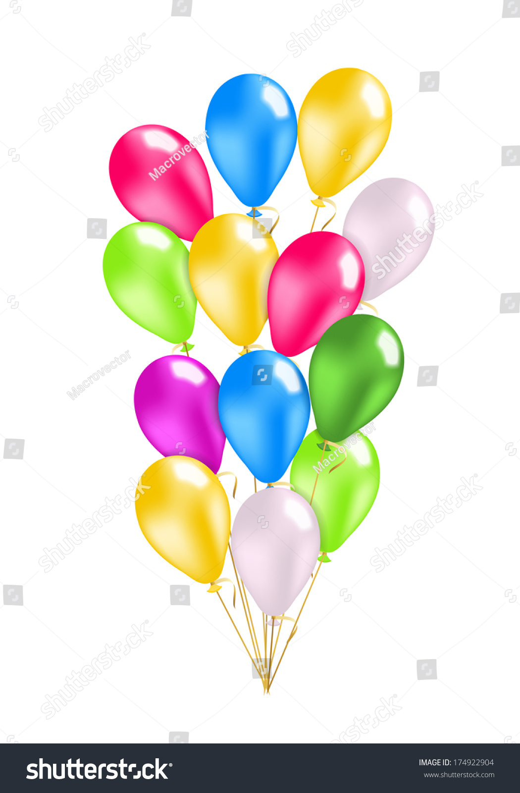 Colorful balloons pack for decoration illustration_站酷海洛_正版图片_视频_字体_音乐素材 ...