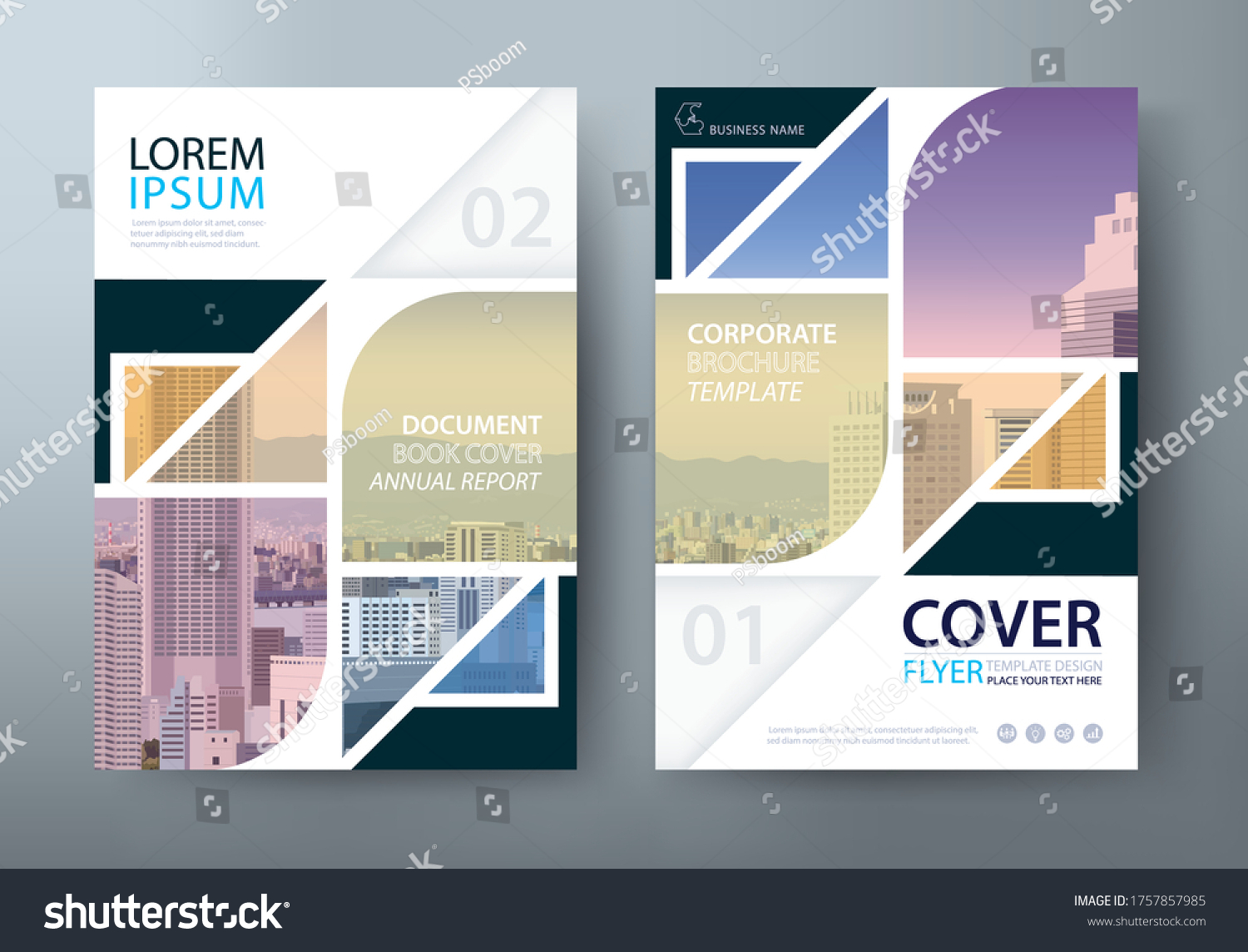Flyer design Leaflet cover presentation book cover template vector._站酷海 ...