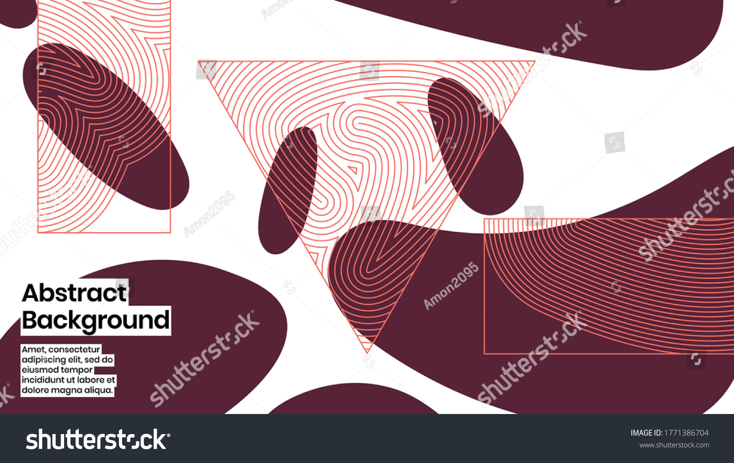 Abstract background illustration. Colorful lines and liquid strokes ...