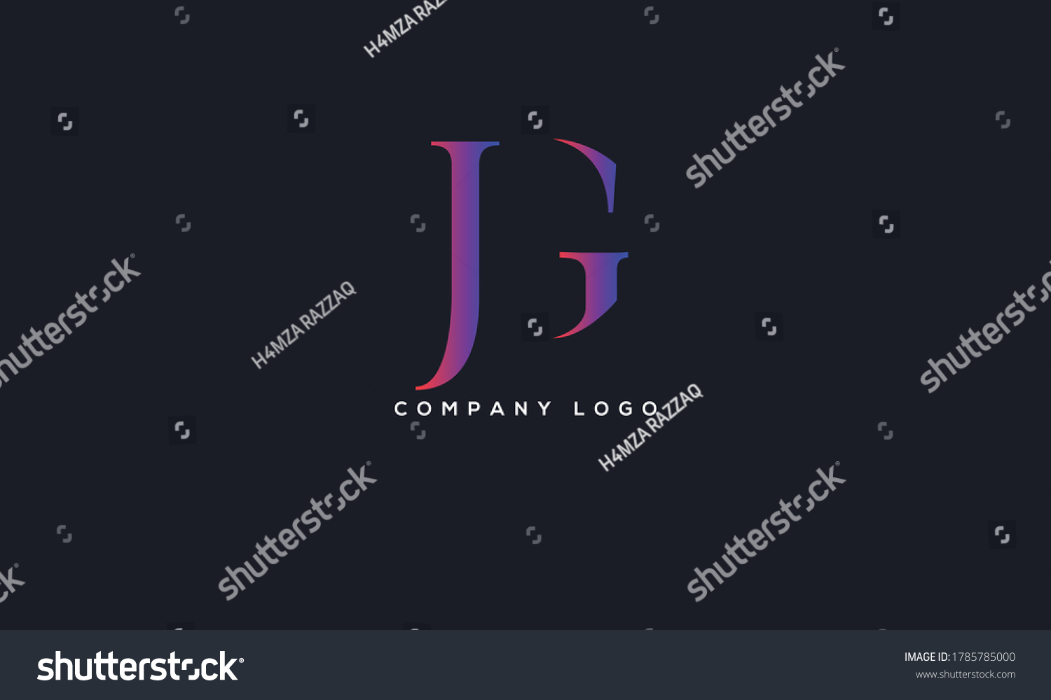 Initial Letter JG or GJ Logo Design vector Template. Creative Abstract ...