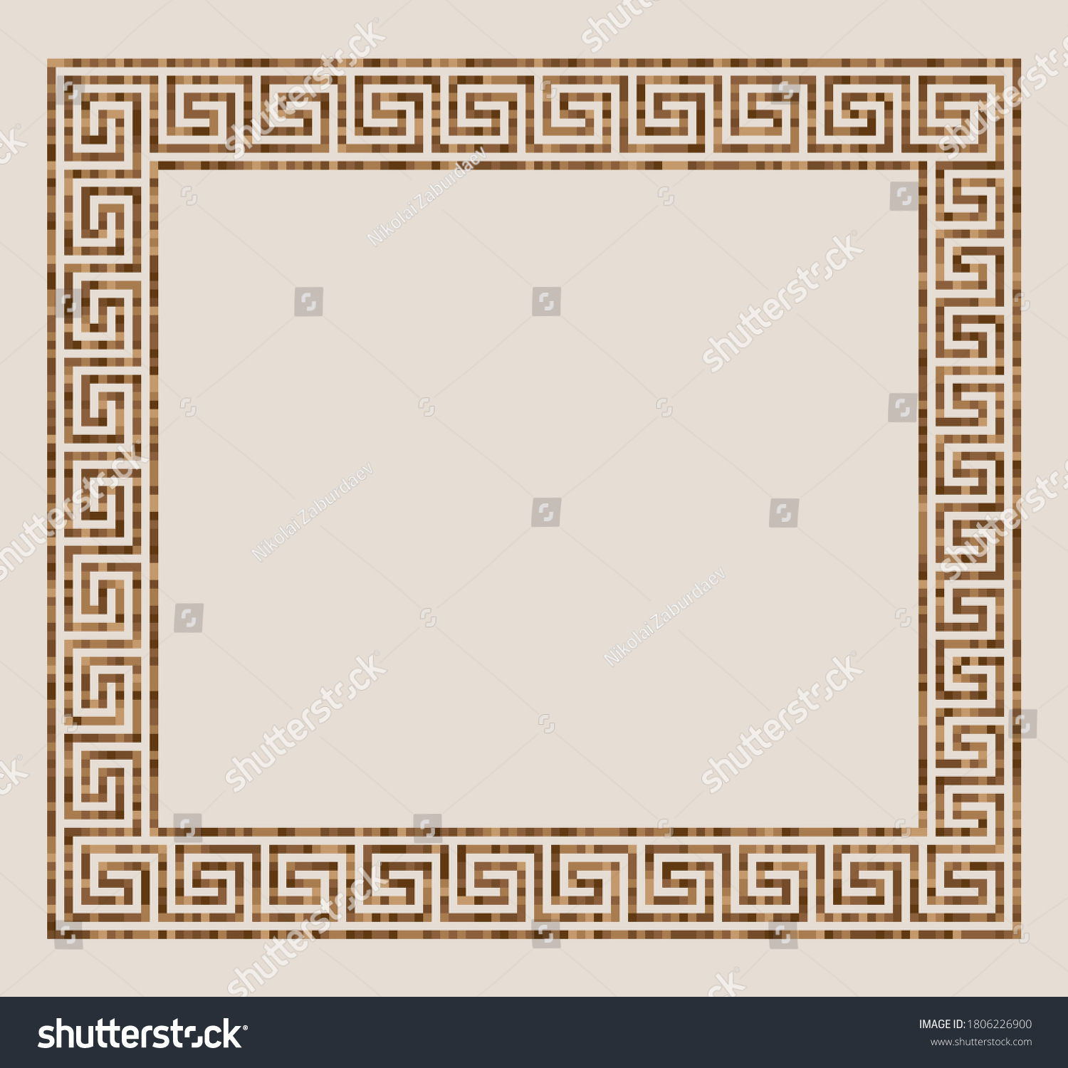 Rectangle frame with seamless border. Collected from small multi ...