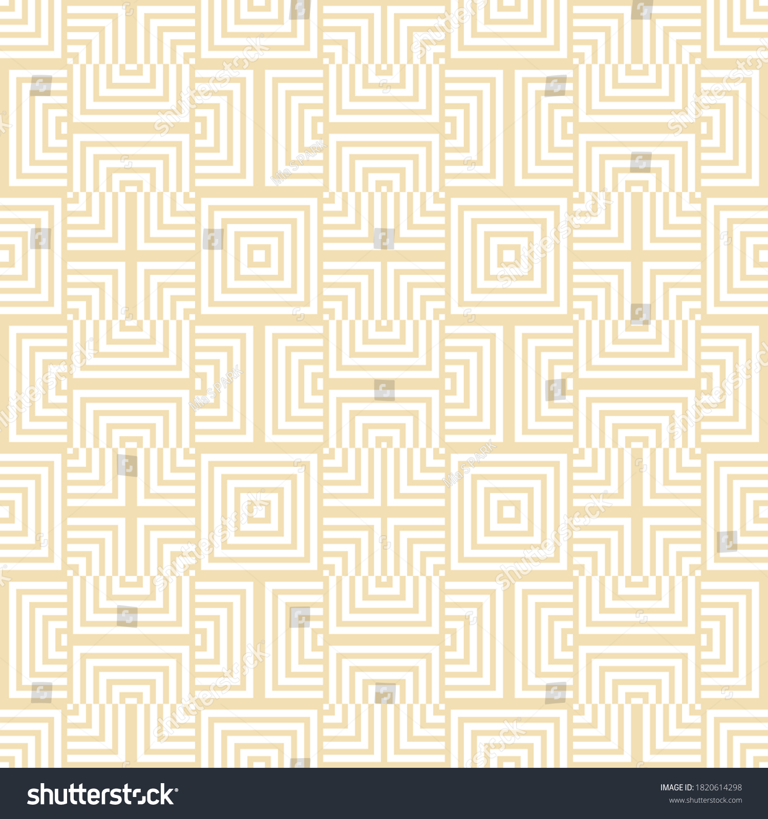abstract geometric white square line seamless pattern on white ...