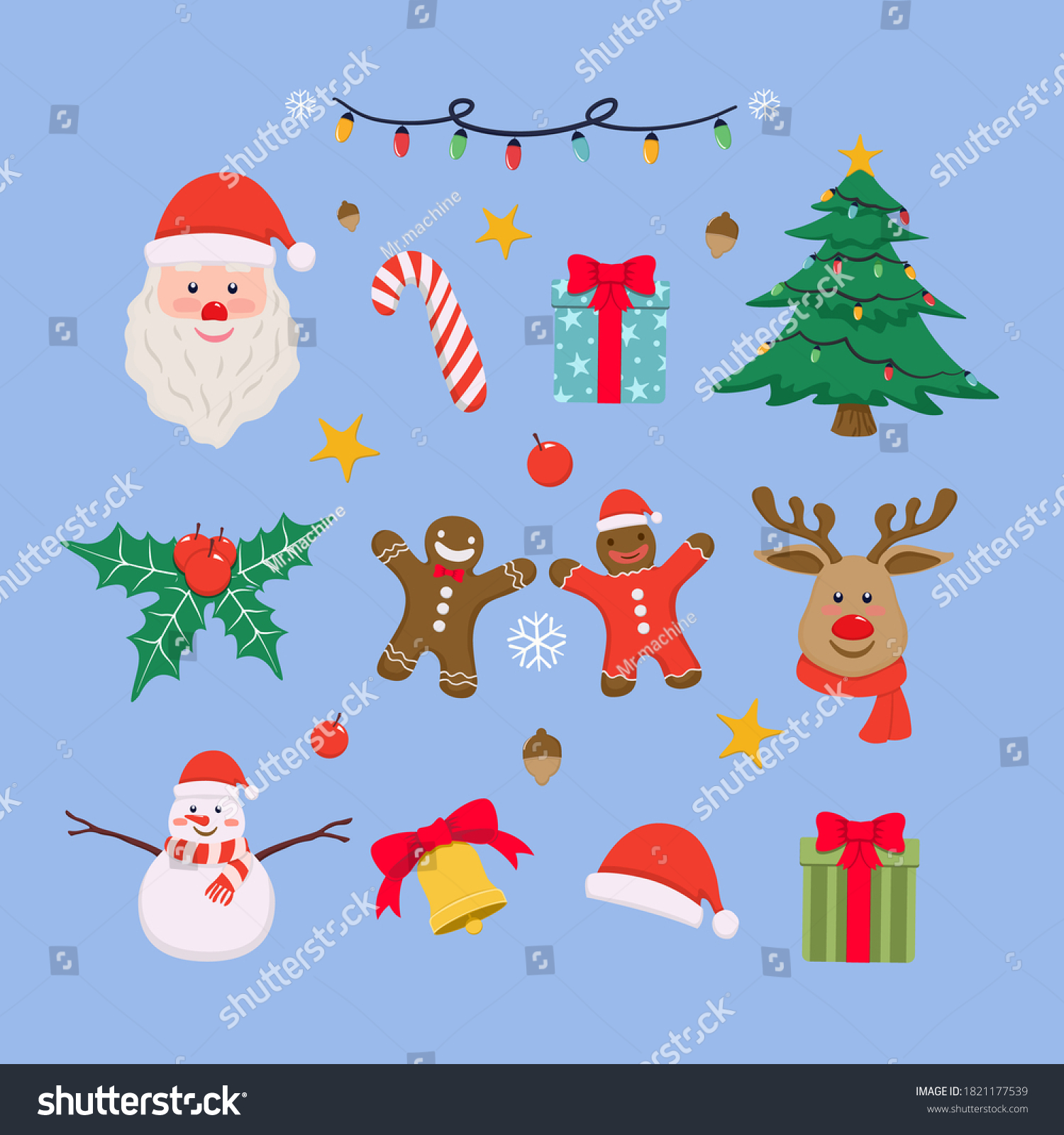 christmas element santa claus clip art set_站酷海洛_正版图片_视频_字体_音乐素材交易平台_站酷旗下品牌