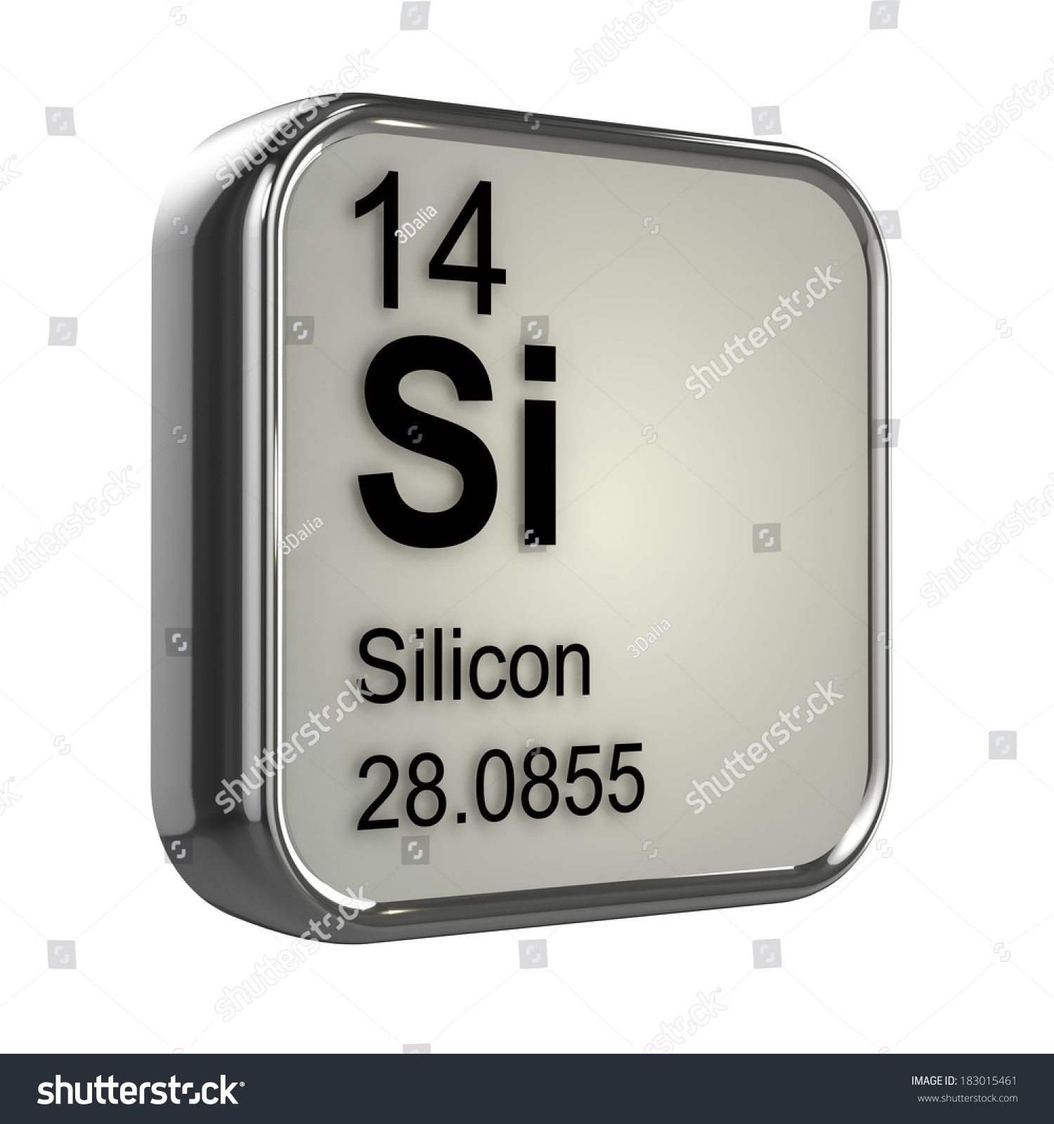 3d render of the silicon element from the periodic table_站酷海洛_正版图片_视频 ...