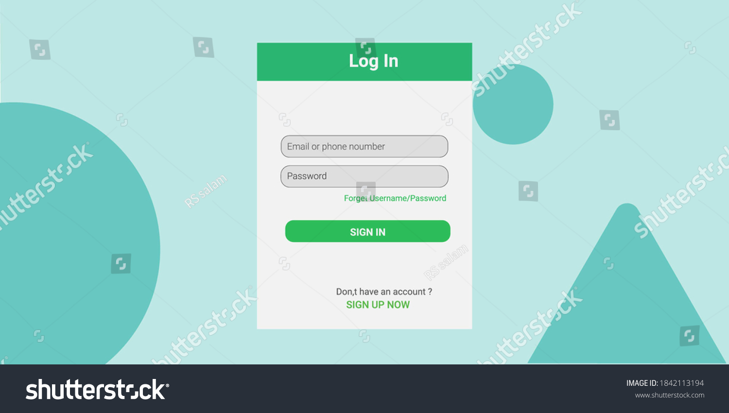 Register page design. Login form account user password identity ui web ...