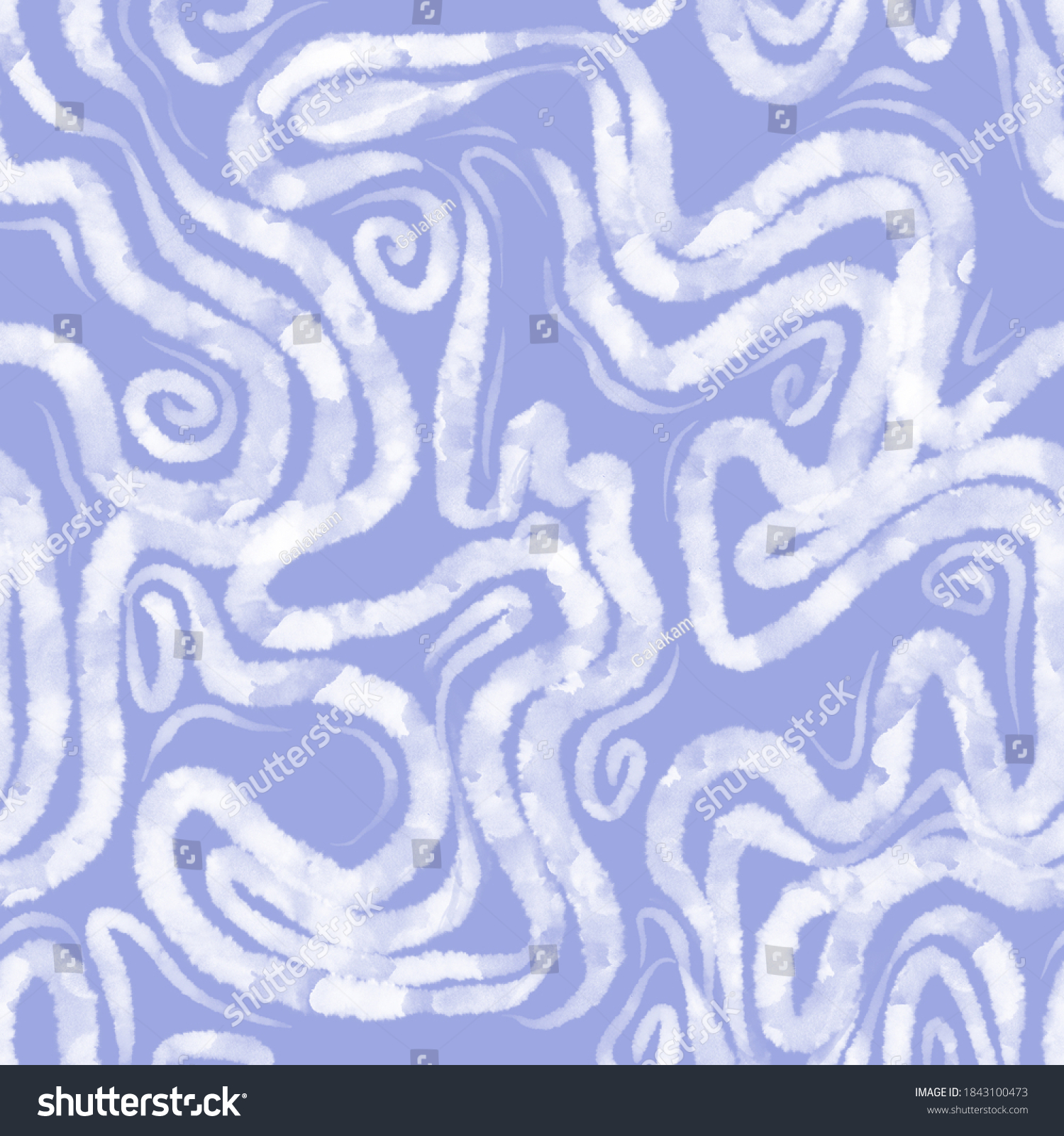 Abstract geometric background. Hand drawn wide curved lines with curls ...