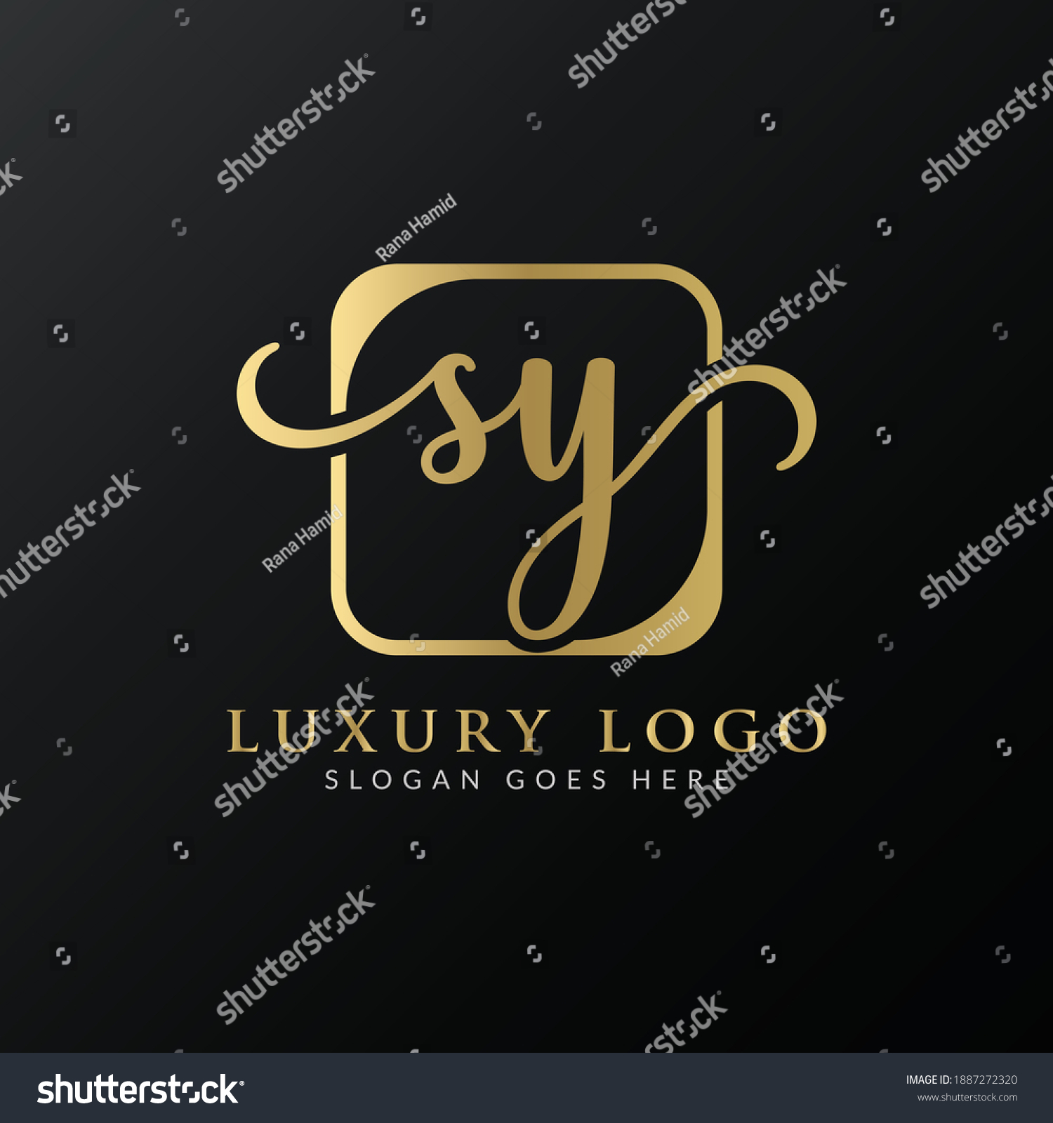 Initial SY letter Logo Design vector Template. Abstract Luxury Letter ...