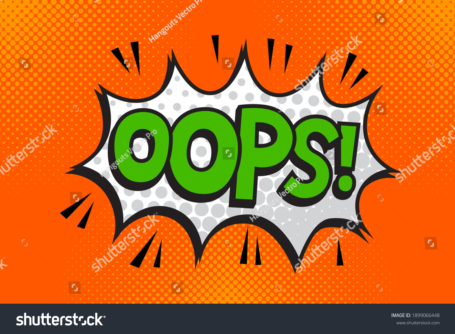 OPPS! Comics book abstract background. wording in comic speech bubble ...