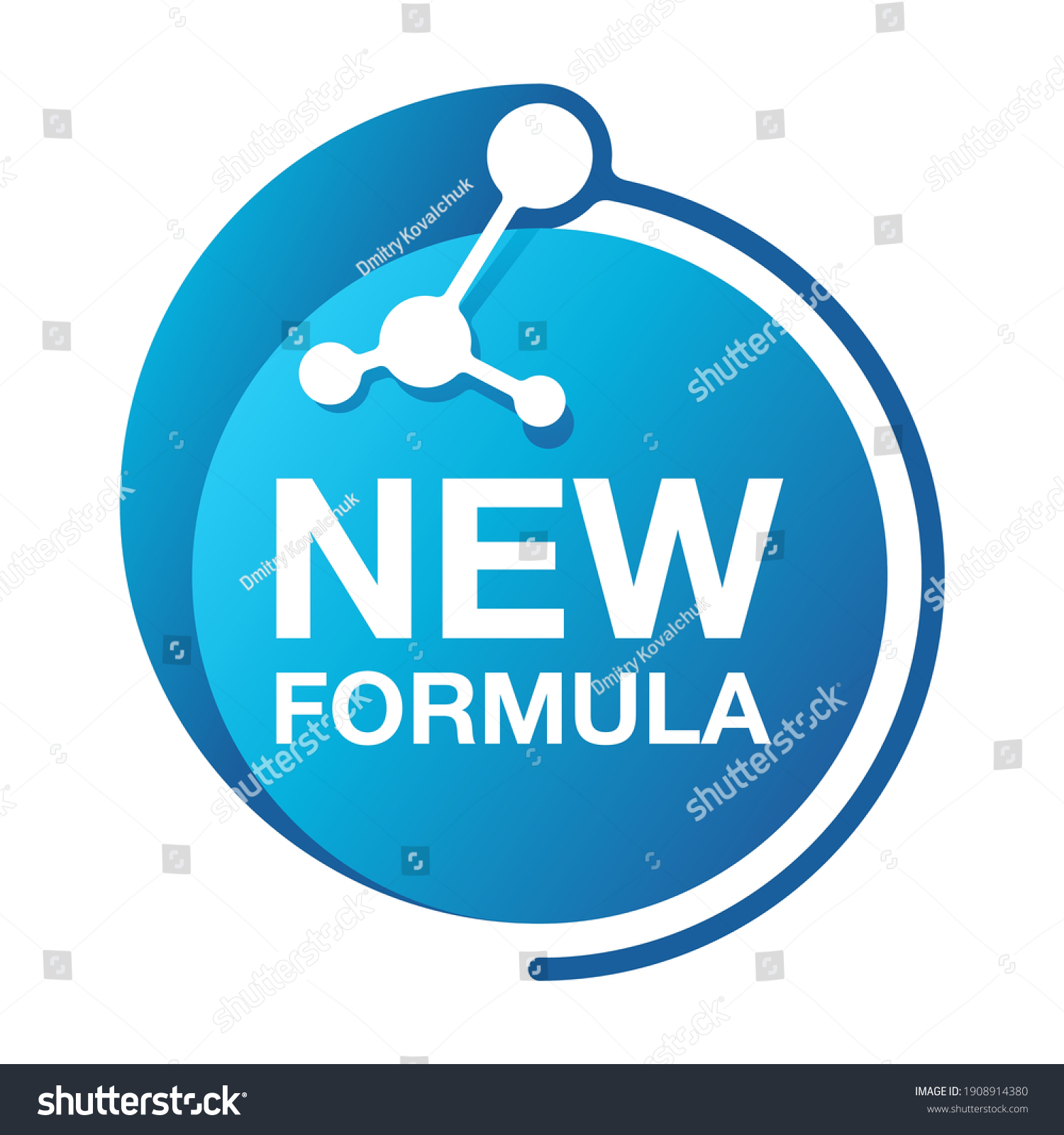 New Formula circular futuristic pictogram molecular cell with ...