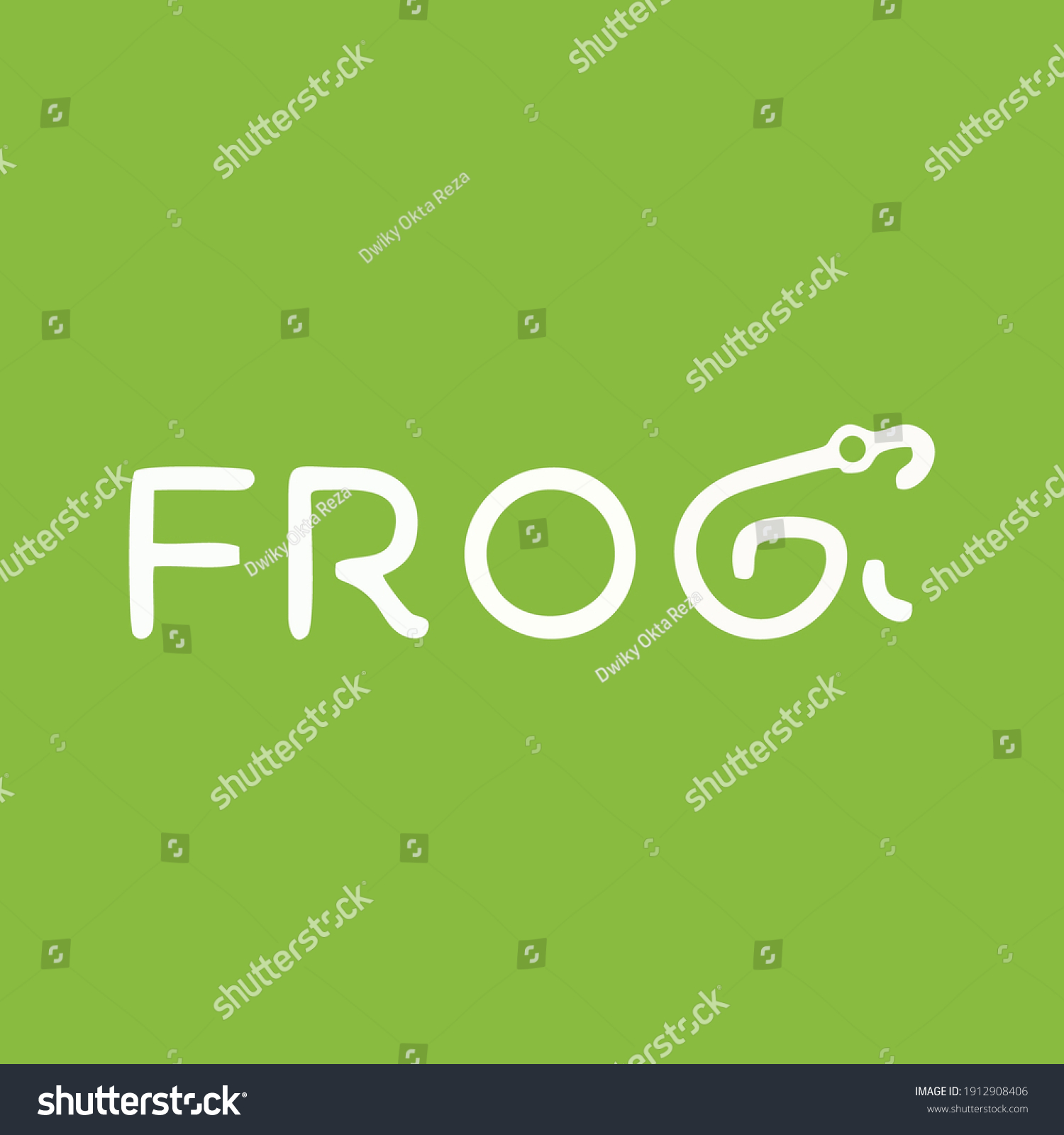 Frog letter with logo design illustration. Frog Logo Design Vector ...