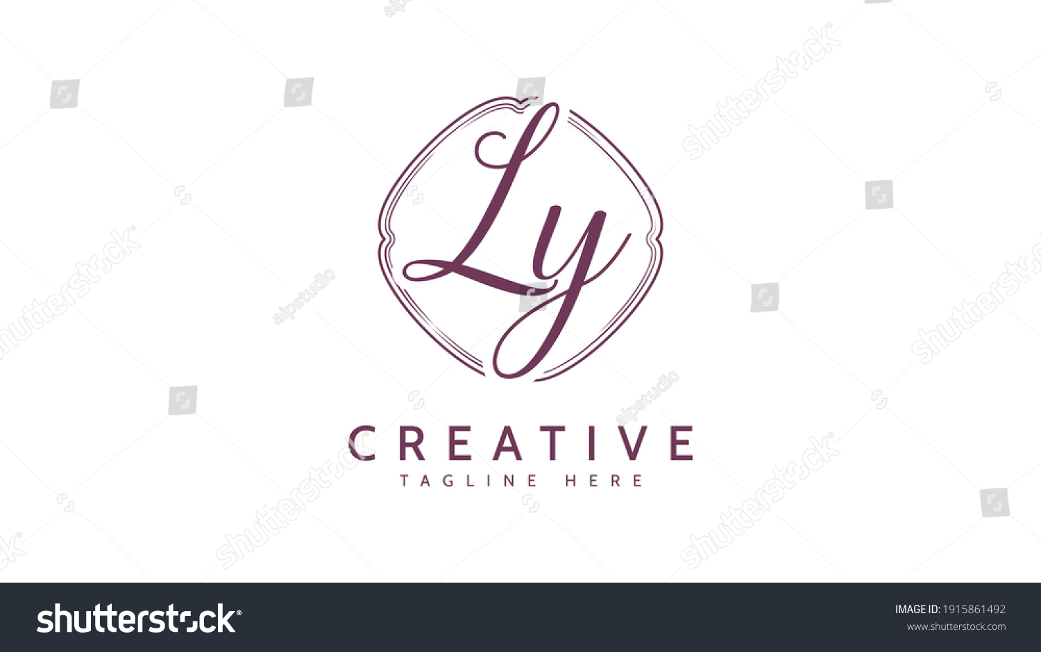 LY Initials handwriting logo vector_站酷海洛_正版图片_视频_字体_音乐素材交易平台_站酷旗下品牌