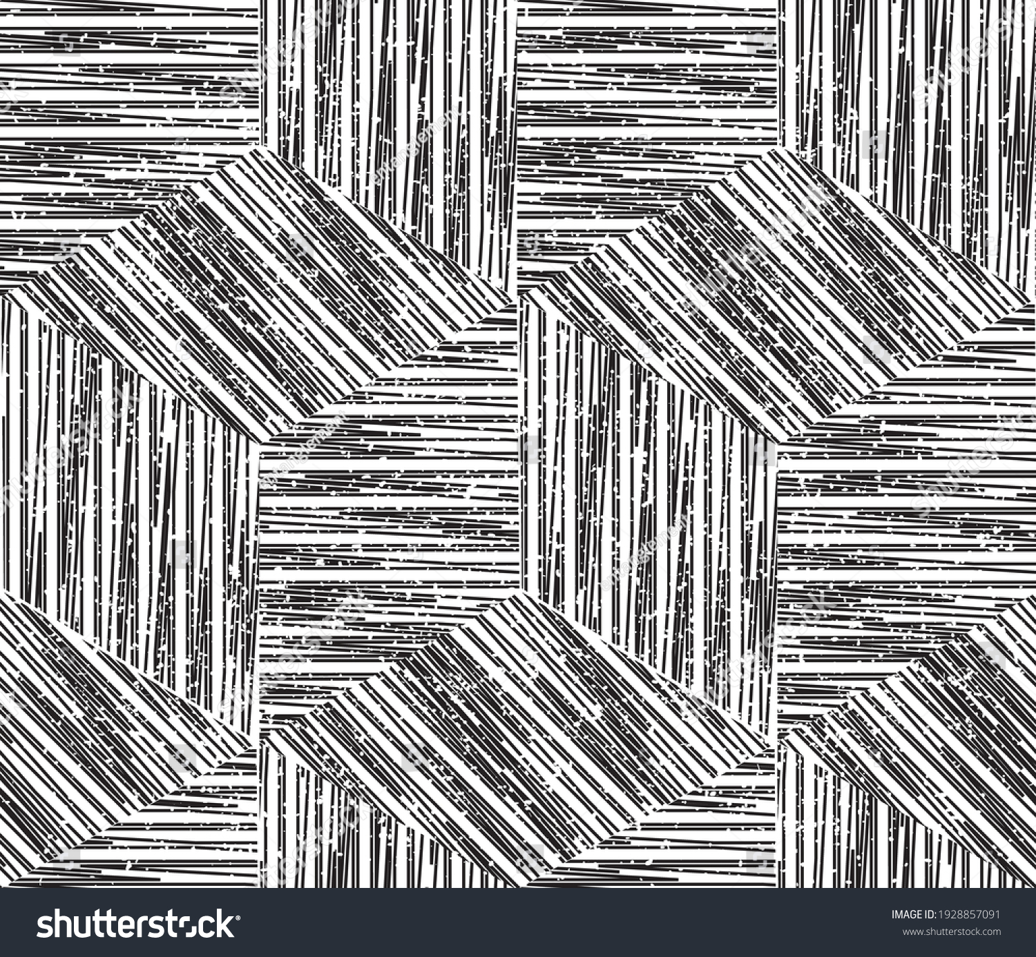 Seamless pattern with grunge black and white segments cube_站酷海洛_正版图片_视频 ...