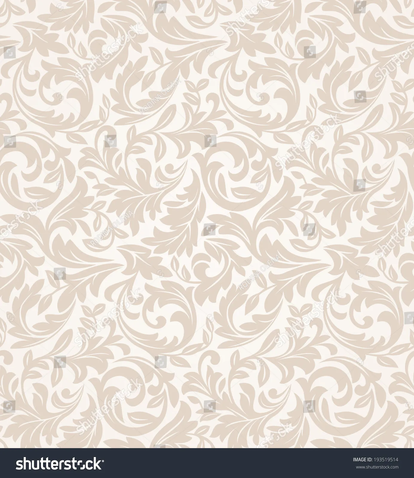 Floral pattern. Wallpaper baroque damask. Seamless vector background._站 ...
