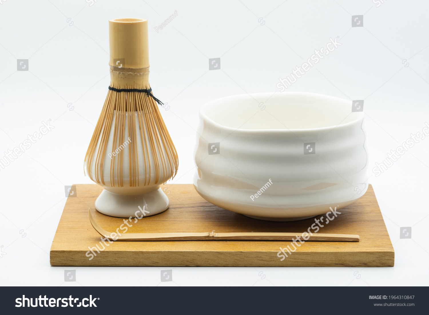 Matcha maker set including with bamboo spoon ceramic bowl and m_站酷海洛_正版 ...