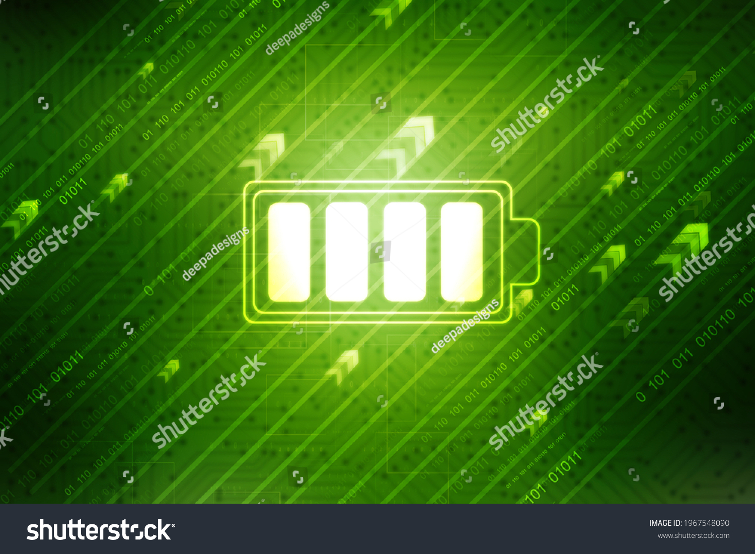 2d rendering Electrical energy and power supply source concept ...