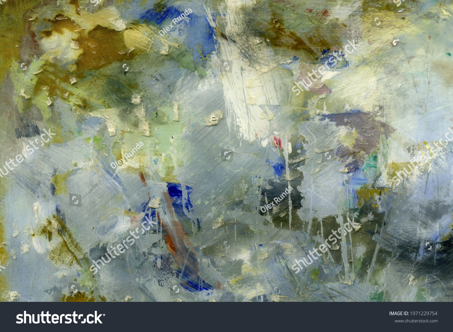 Abstract colorful painting palette. Bright abstract painting similar to ...