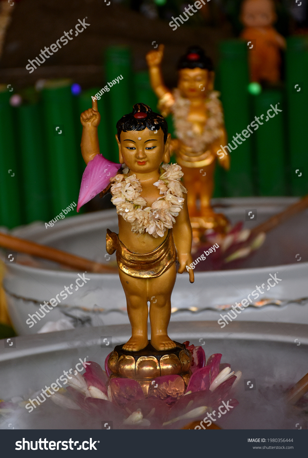 Kuta Badung Bali - Wednesday 26 May 2021: Buddhists bathe the Buddha ...