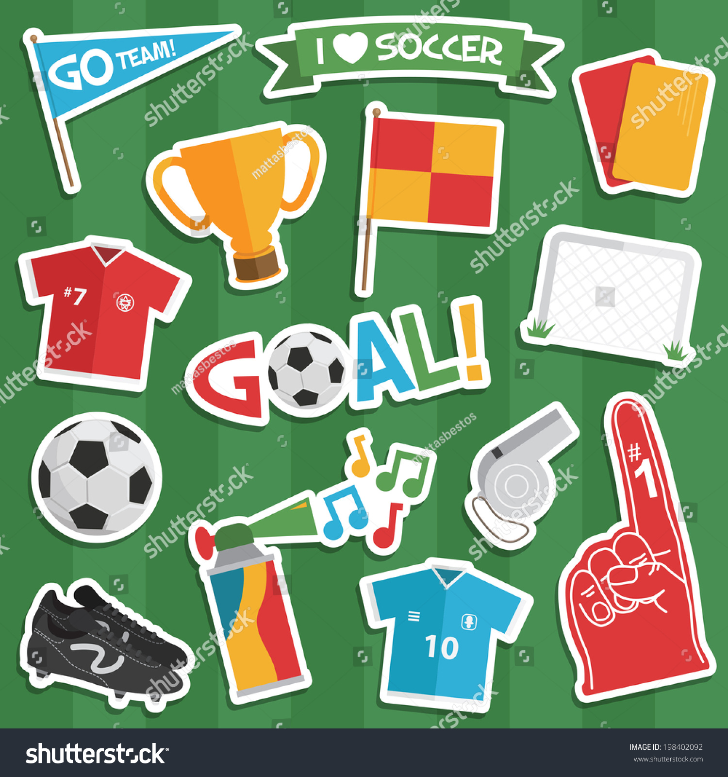 set of soccer/ football stickers with transparent shadows._站酷海洛_正版图片_视频 ...