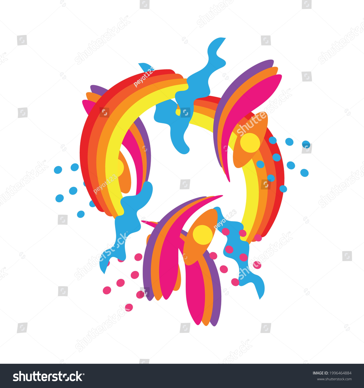 Abstract rainbow. For clothing tees apparel and brand identity. _站酷海洛 ...