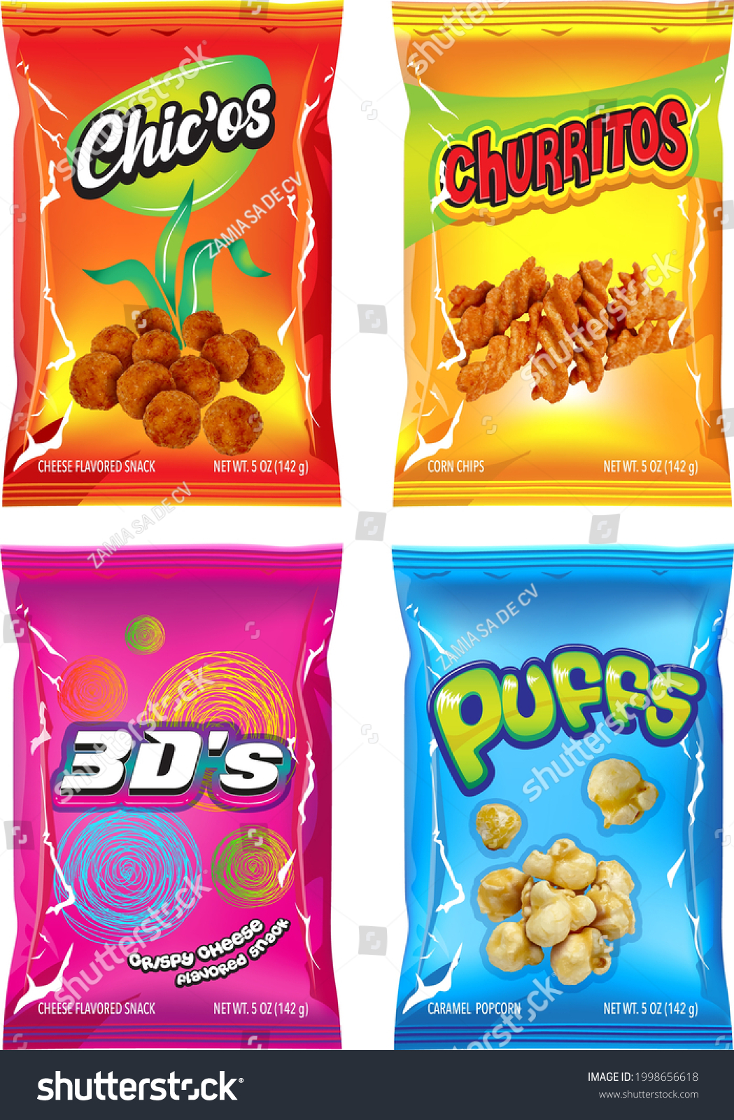 3D bags of creative chips and snacks template set 1_站酷海洛_正版图片_视频_字体_音乐 ...