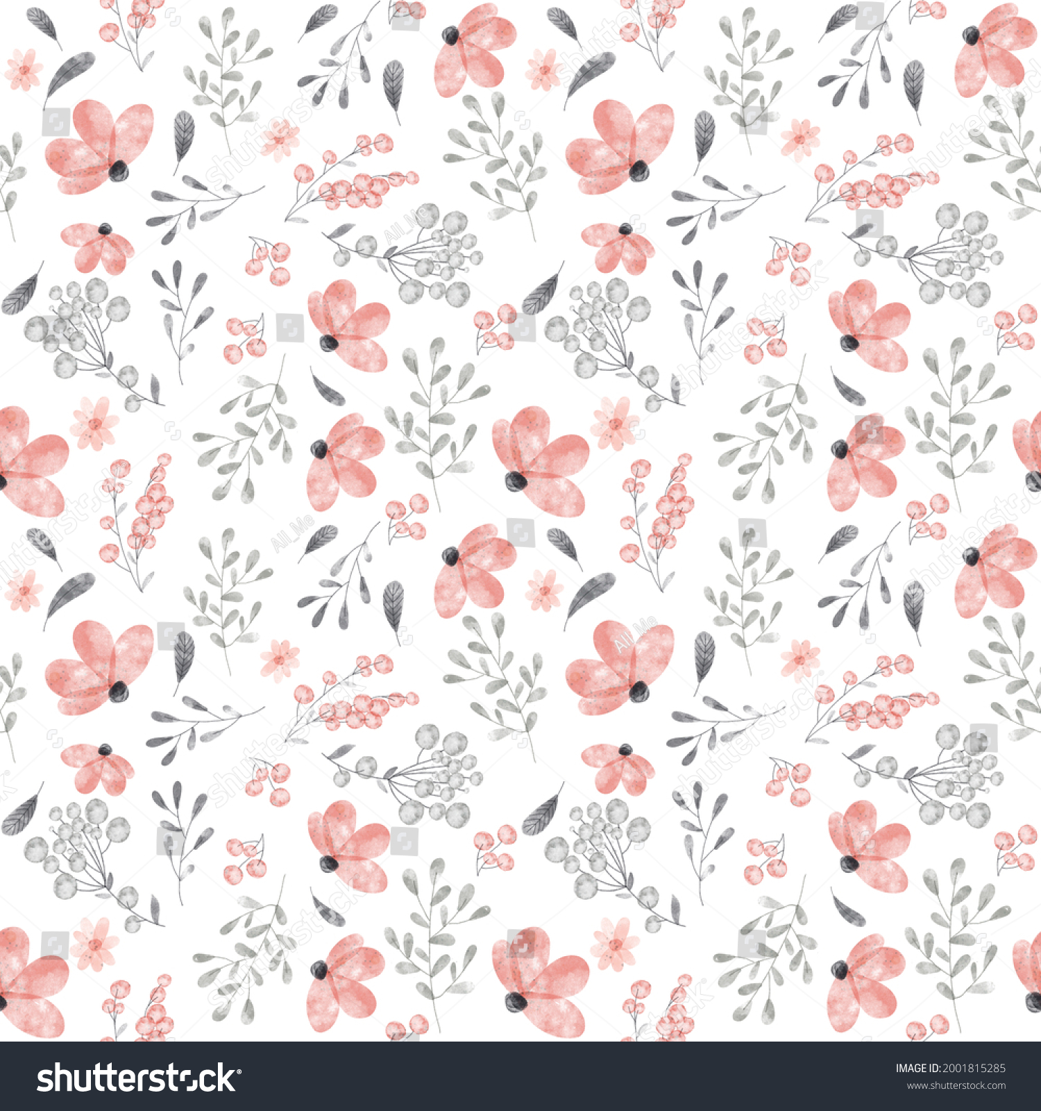 Cute floral pattern. Seamless illustration. Perfect for wallpapers ...