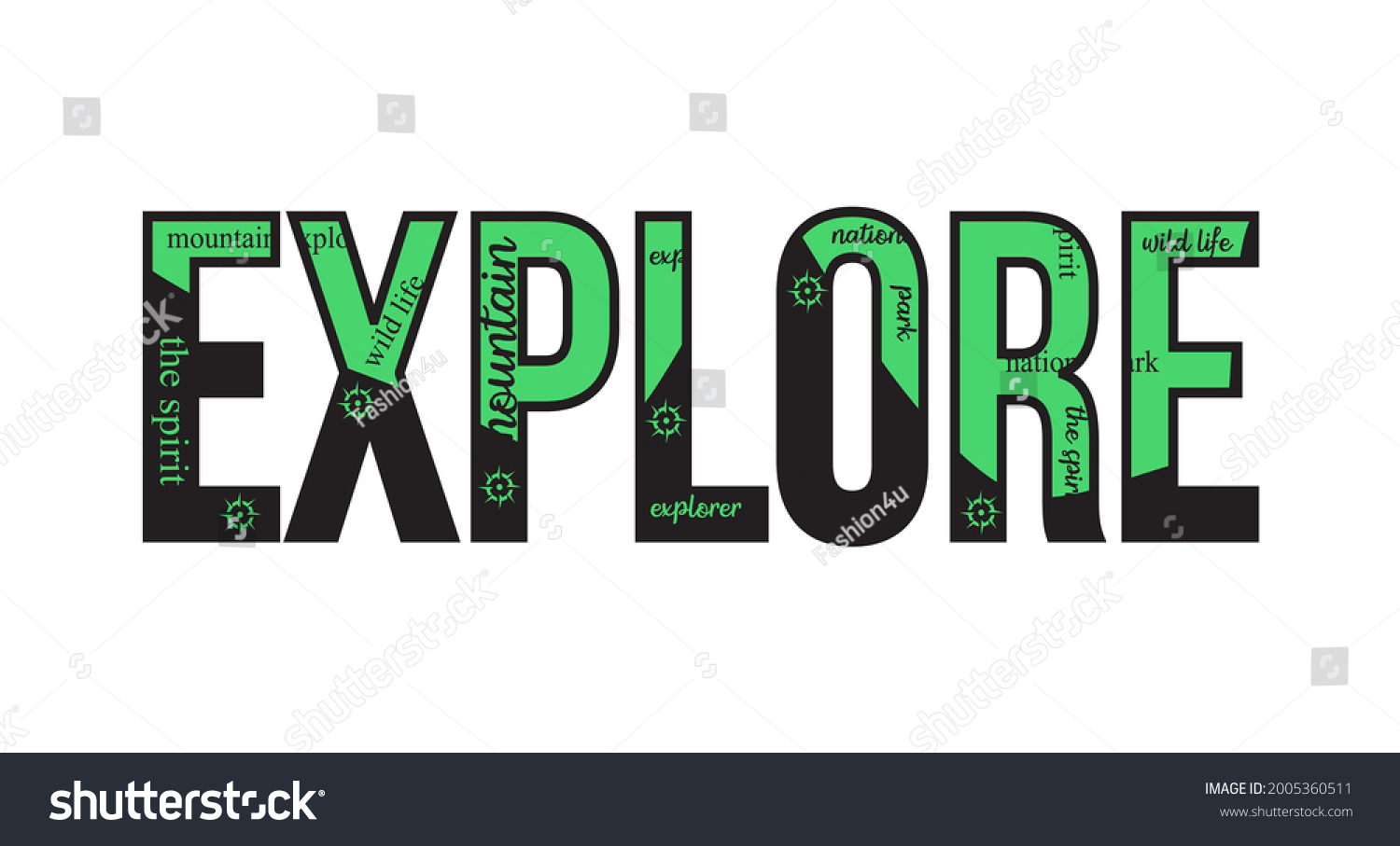 Explore modern and stylish typography slogan. Abstract design with the ...