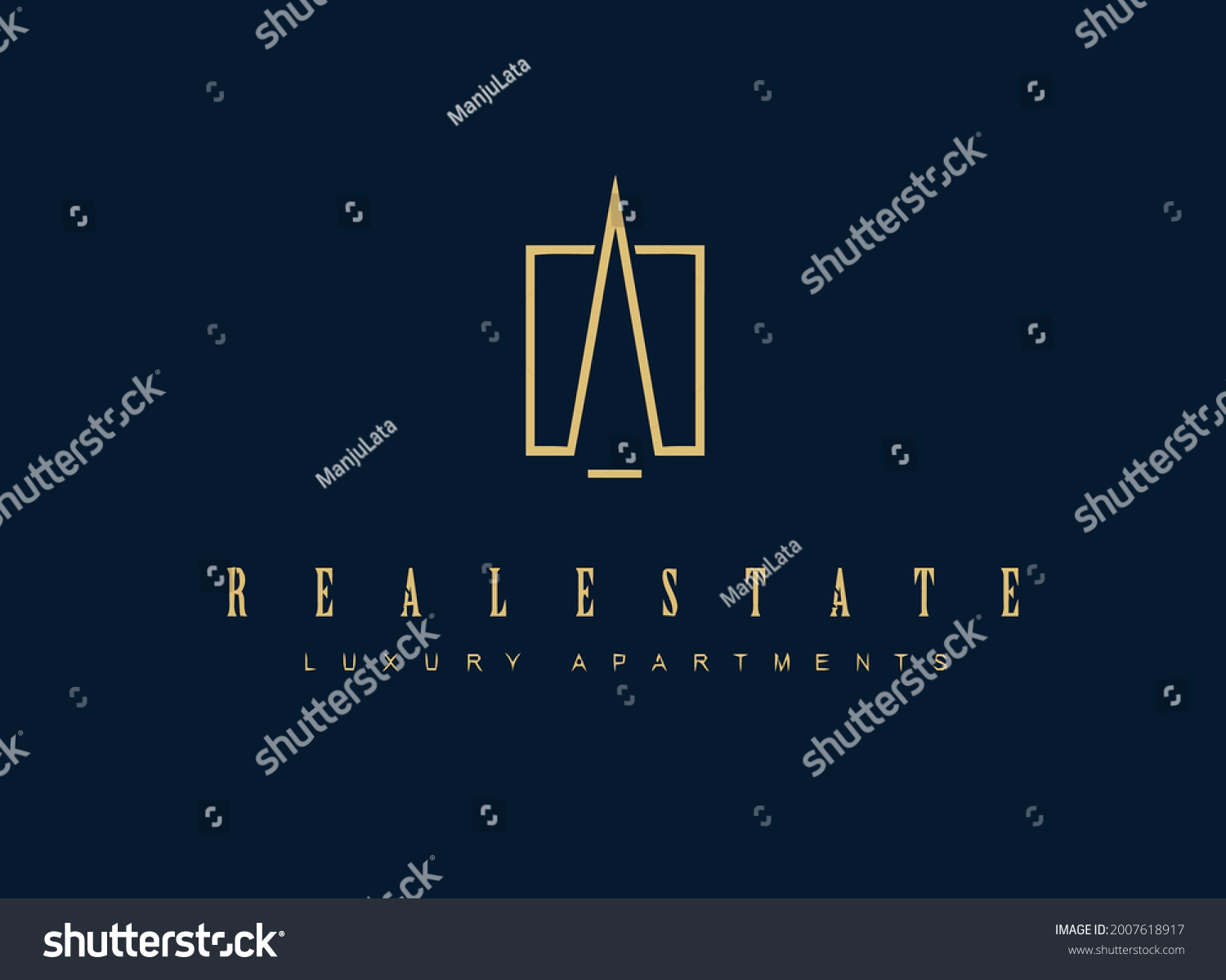 Luxury High End Apartment Real Estate Company Logo Royal Construction ...