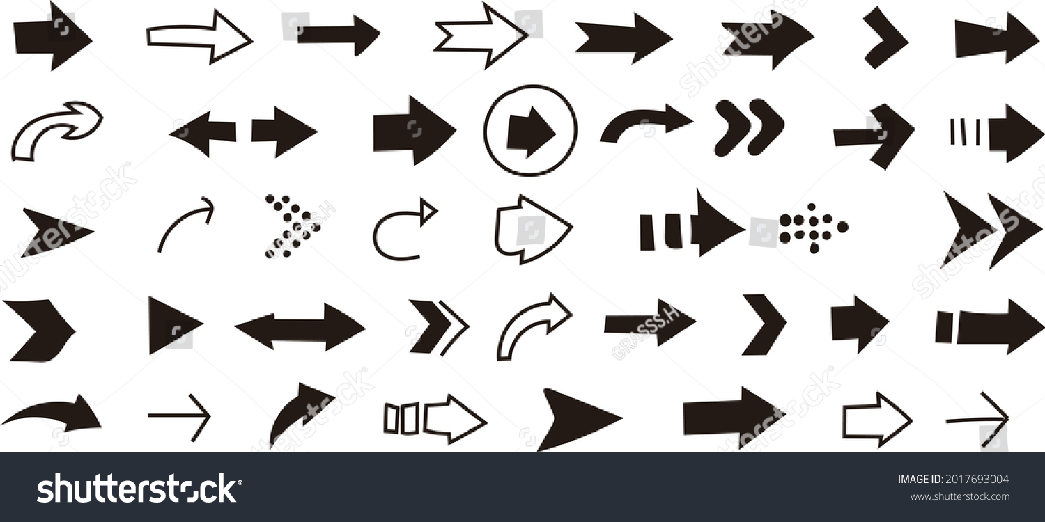 Doodle Arrow Icon Mega Set of Hand Drawn Vector Arrows_站酷海洛_正版图片_视频_字体 ...