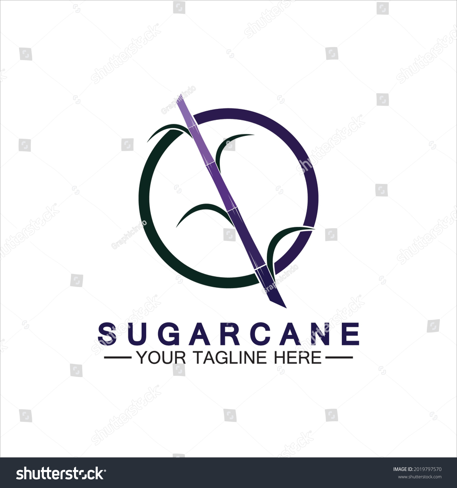 Sugar cane logo icon symbol vector illustration design template_站酷海洛_正版 ...
