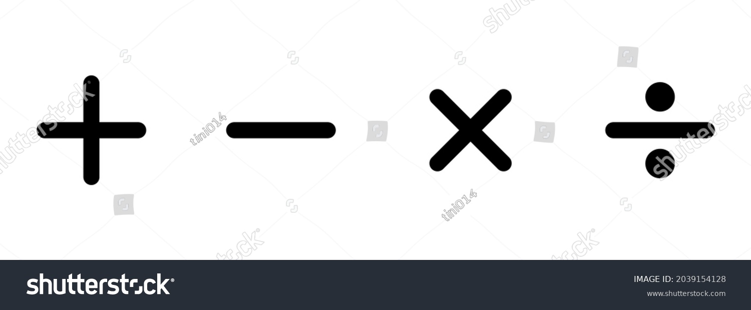 basic mathematical icon basic mathematical symbol plus sign minus sign ...
