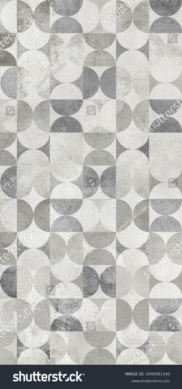 Digital tiles design. 3D render Colorful ceramic wall tiles decoration ...
