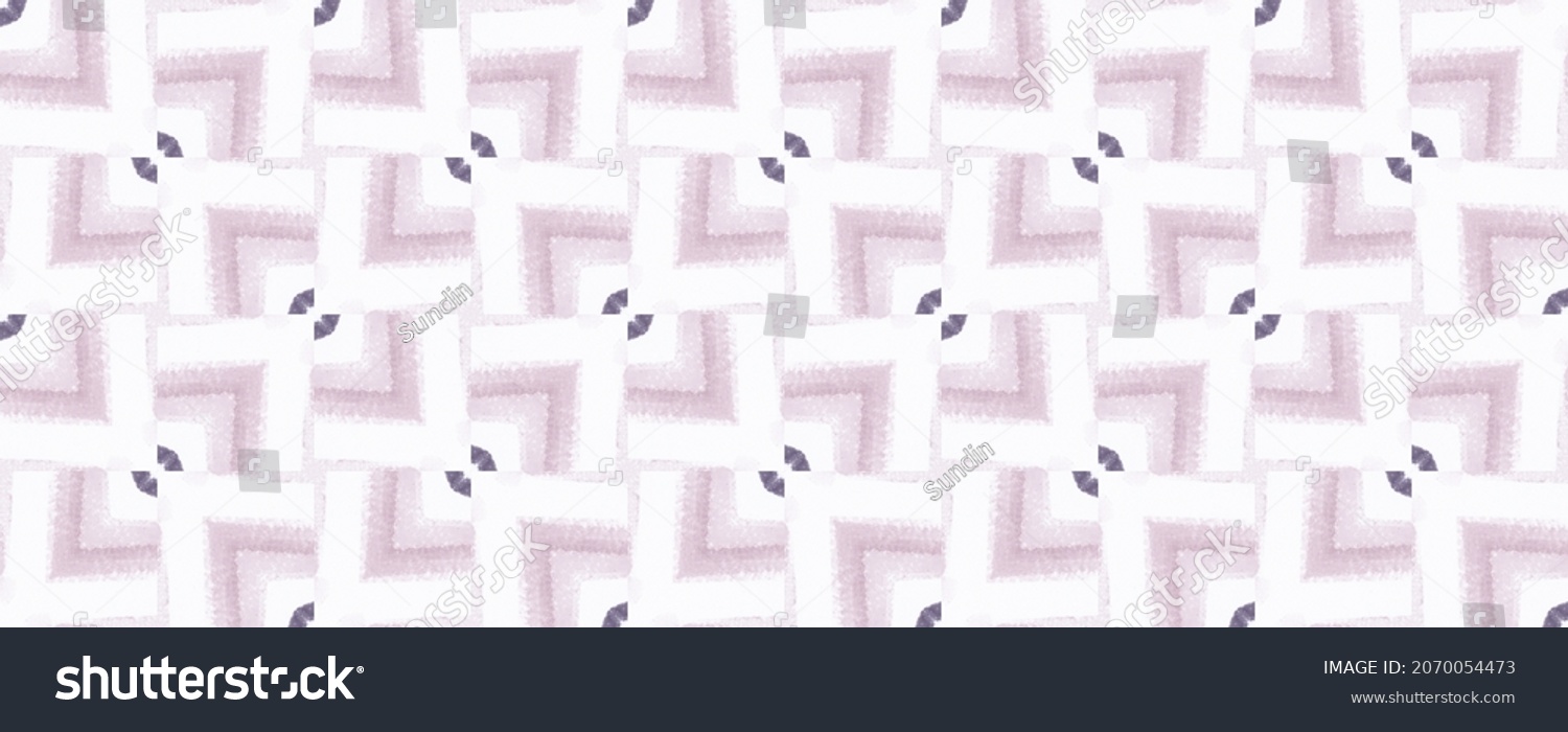 Tribal Seamless Tapestry. Violet White Bohemian Decoration. Abstract ...